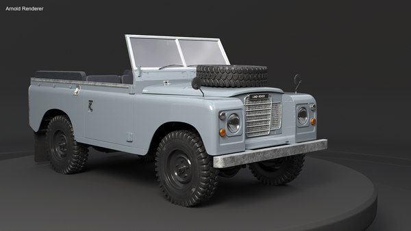 modelo 3d Land Rover Serie III Convertible de batalla corta ...