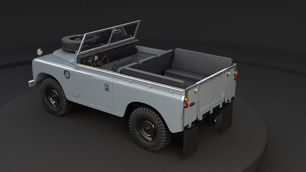 modelo 3d Land Rover Serie III Convertible de batalla corta ...