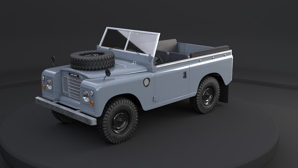 modelo 3d Land Rover Serie III Convertible de batalla corta ...