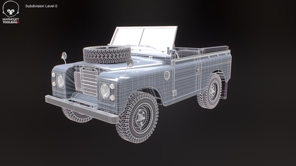 modelo 3d Land Rover Serie III Convertible de batalla corta ...