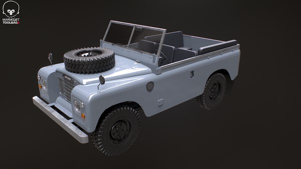 modelo 3d Land Rover Serie III Convertible de batalla corta ...