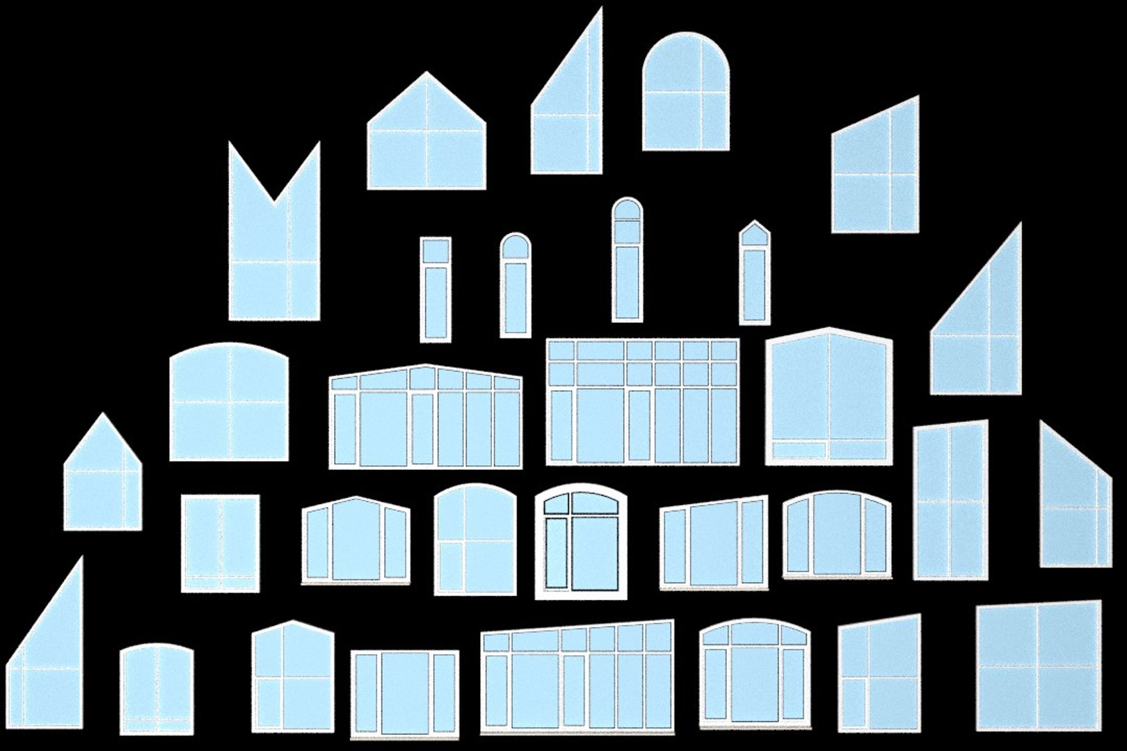 Windows Glass Interior Dxf