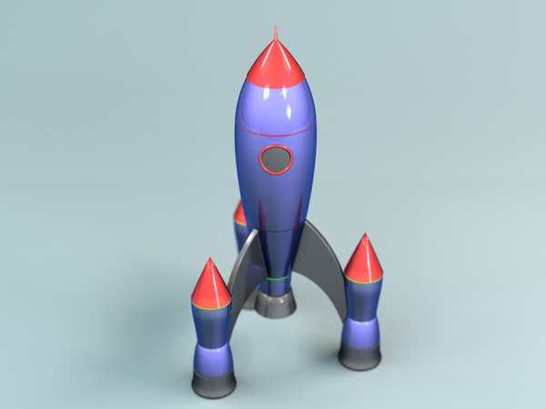 3d toy rocket model