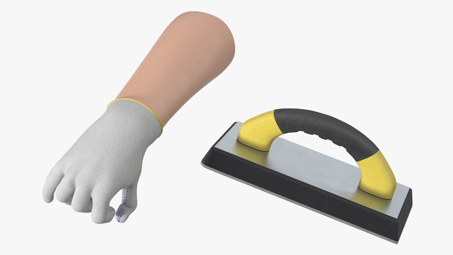 3D Worker Hand Holding Gum Rubber Float - TurboSquid 2410919