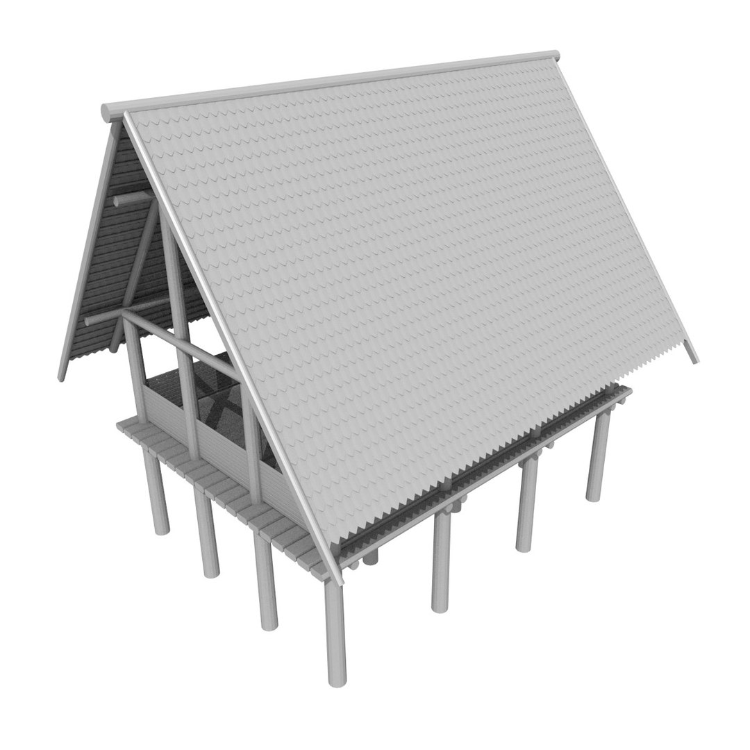 Stilt House 3d Model