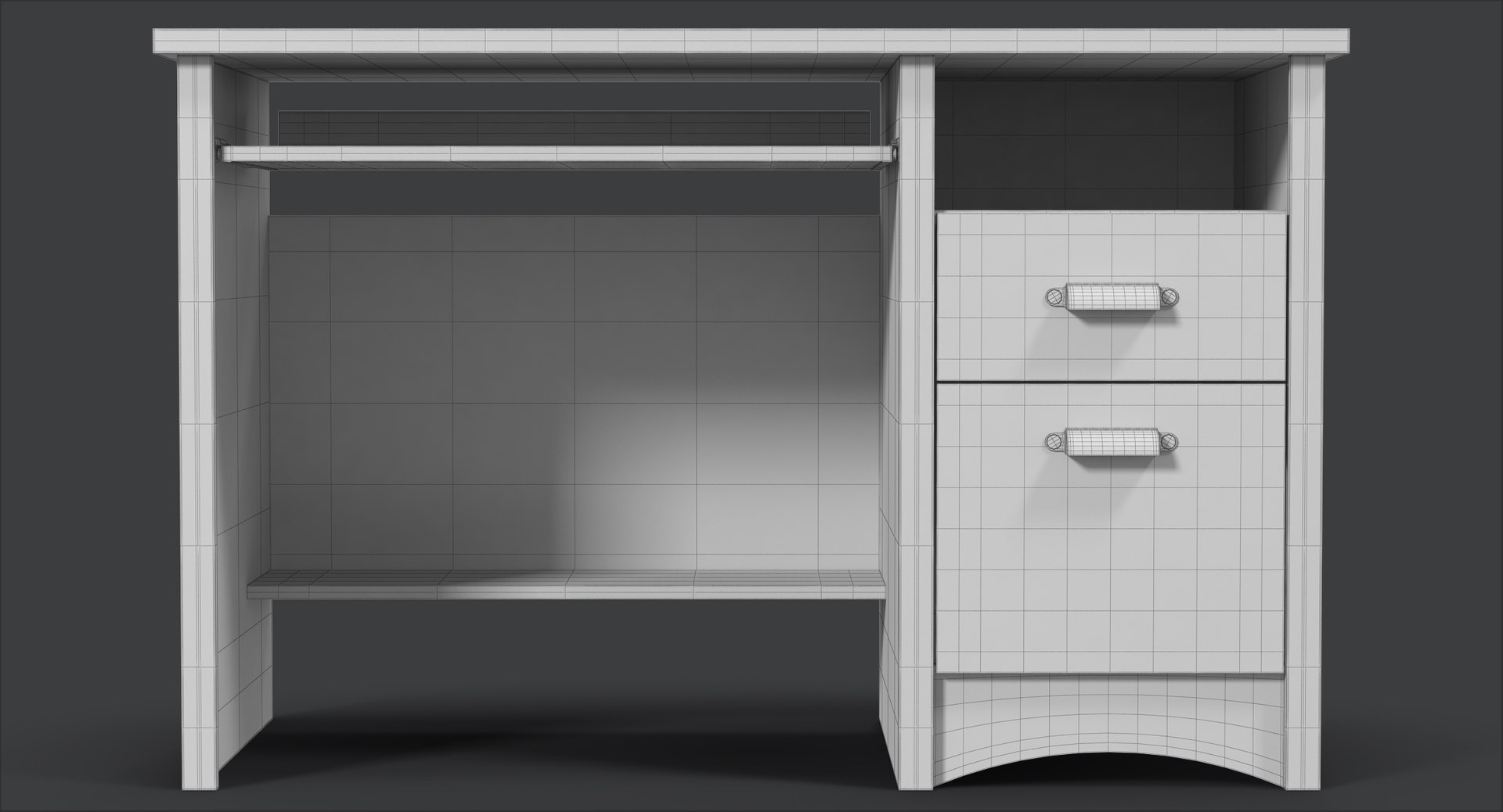 3D Computer Desk 3 Rustic Model - TurboSquid 1277431