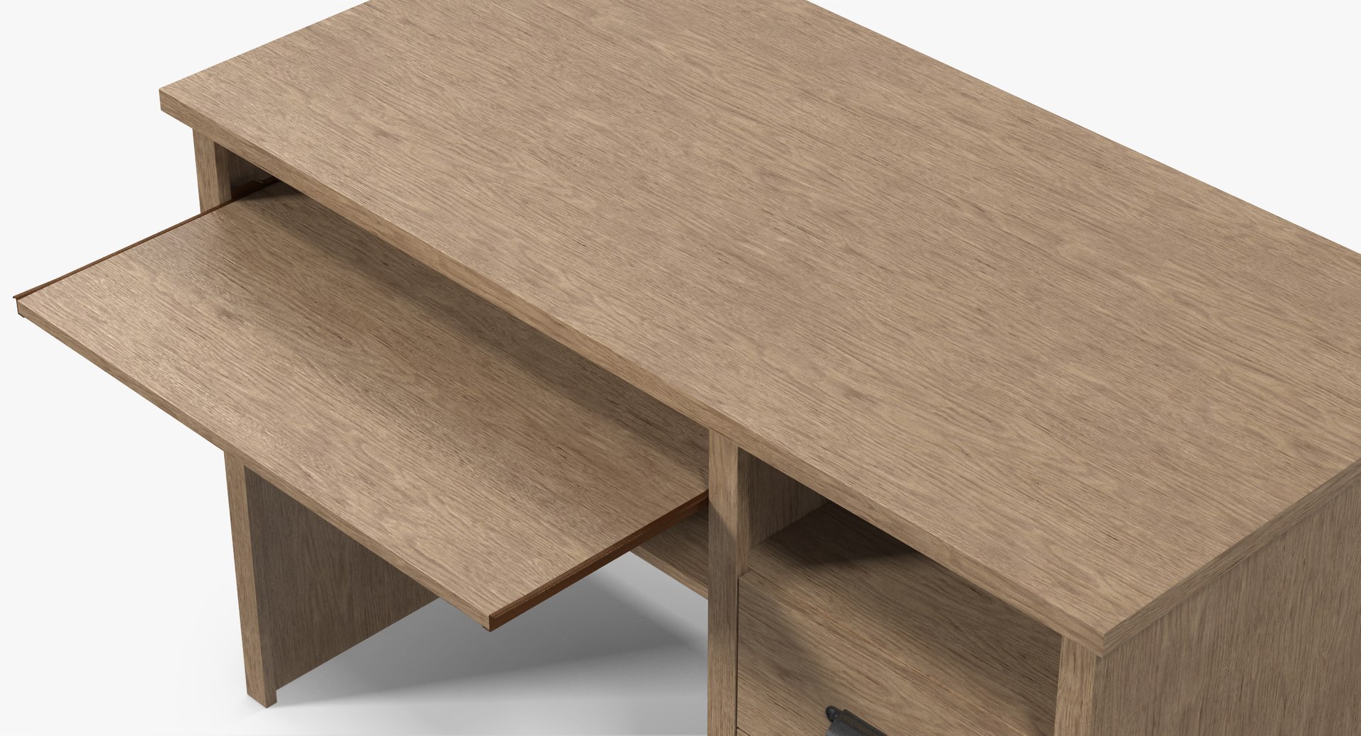 3D Computer Desk 3 Rustic Model - TurboSquid 1277431