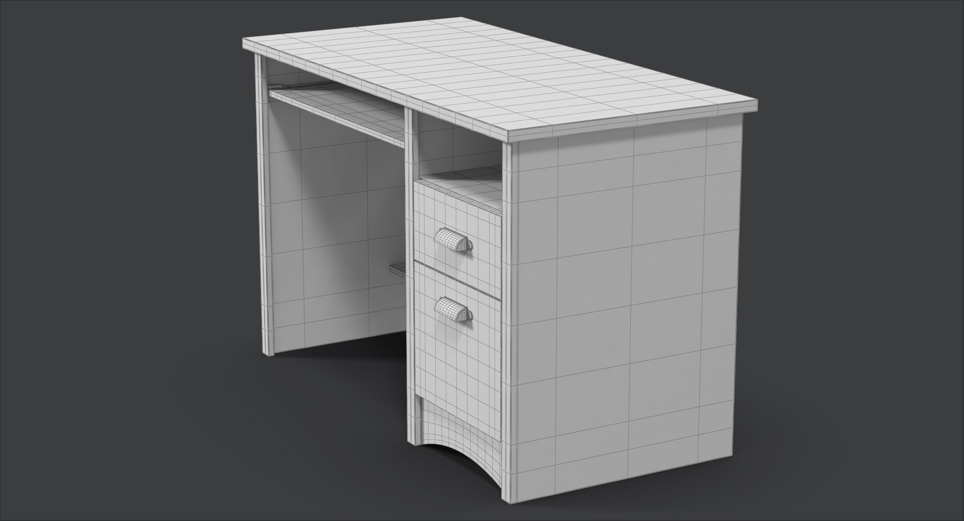 3D Computer Desk 3 Rustic Model - TurboSquid 1277431