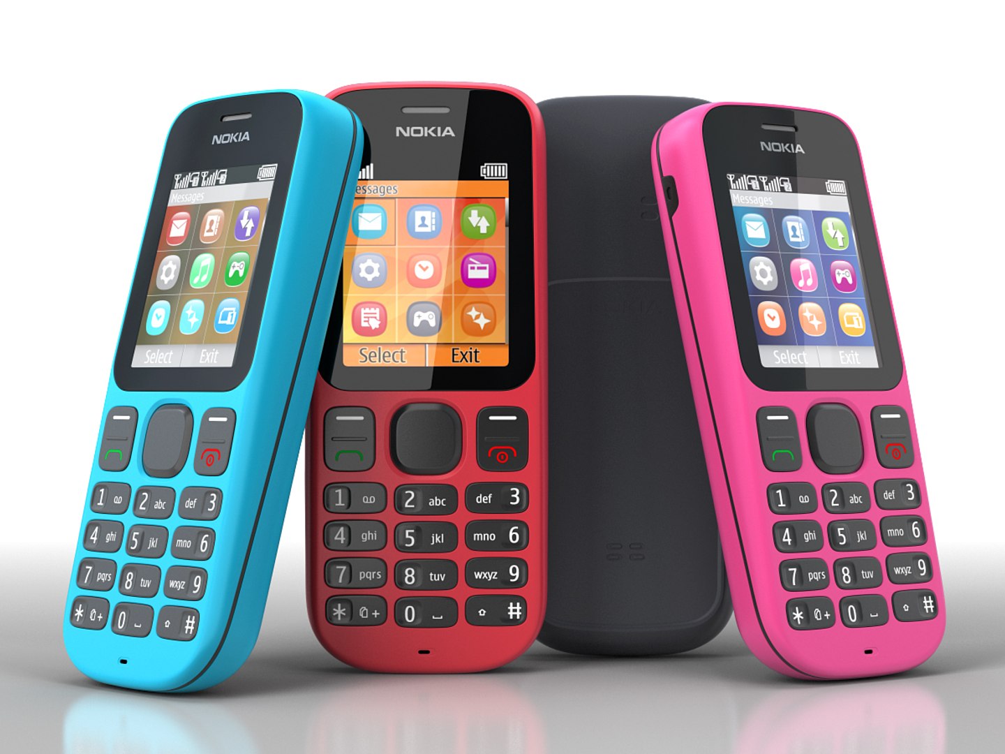 Nokia 100 Mobile Phone 3d Model
