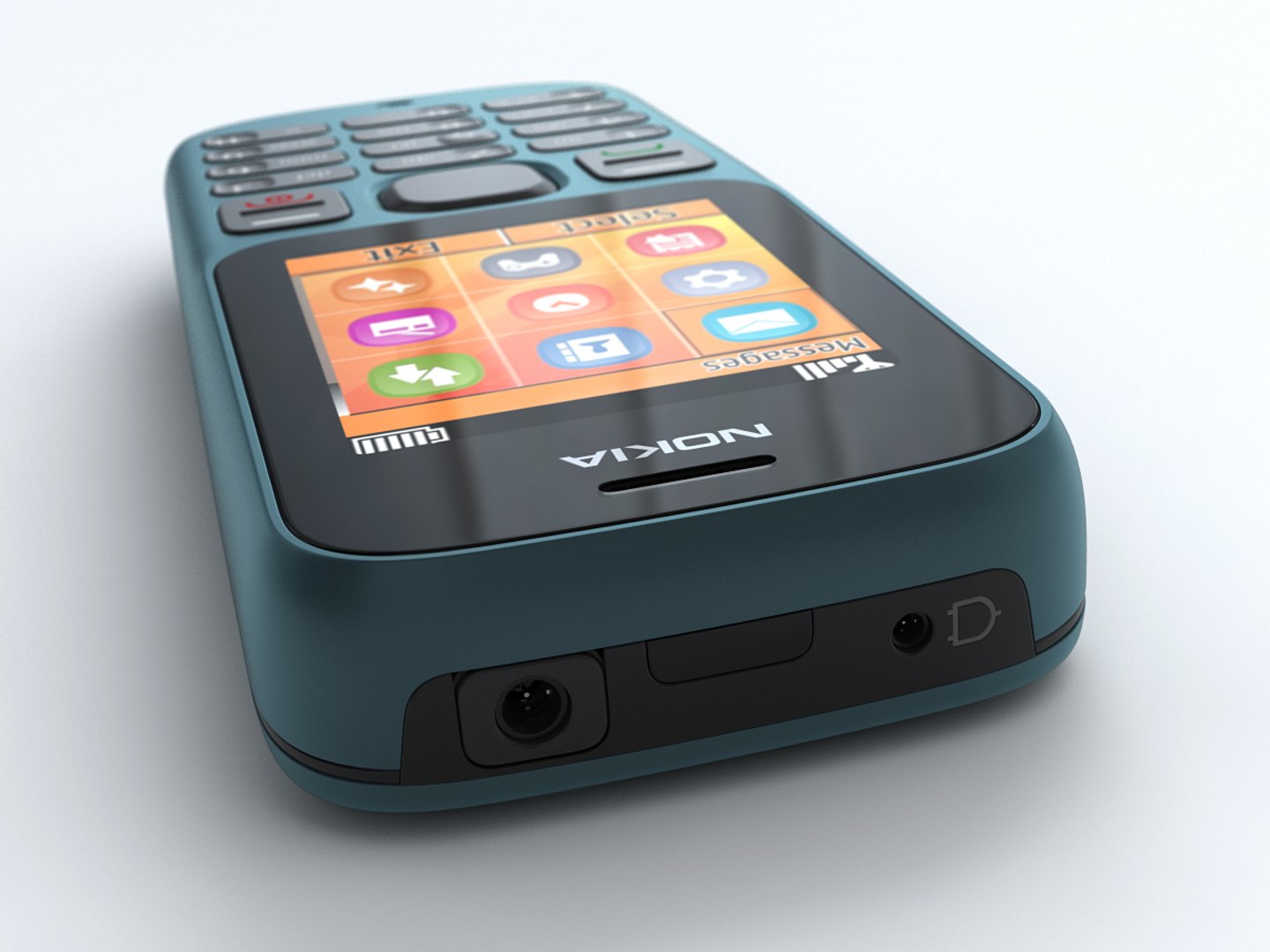 Nokia 100 Mobile Phone 3d Model