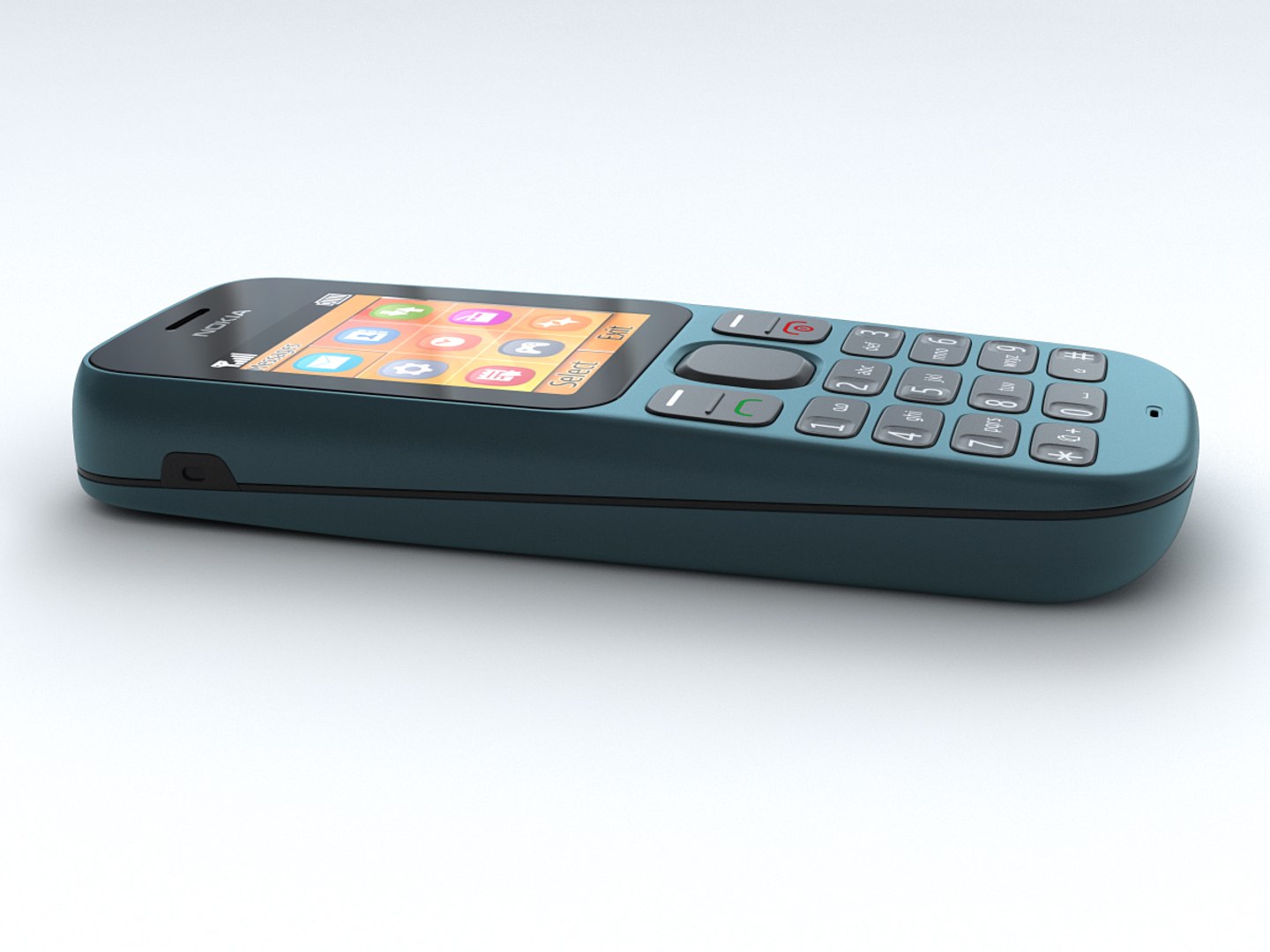 Nokia 100 Mobile Phone 3d Model