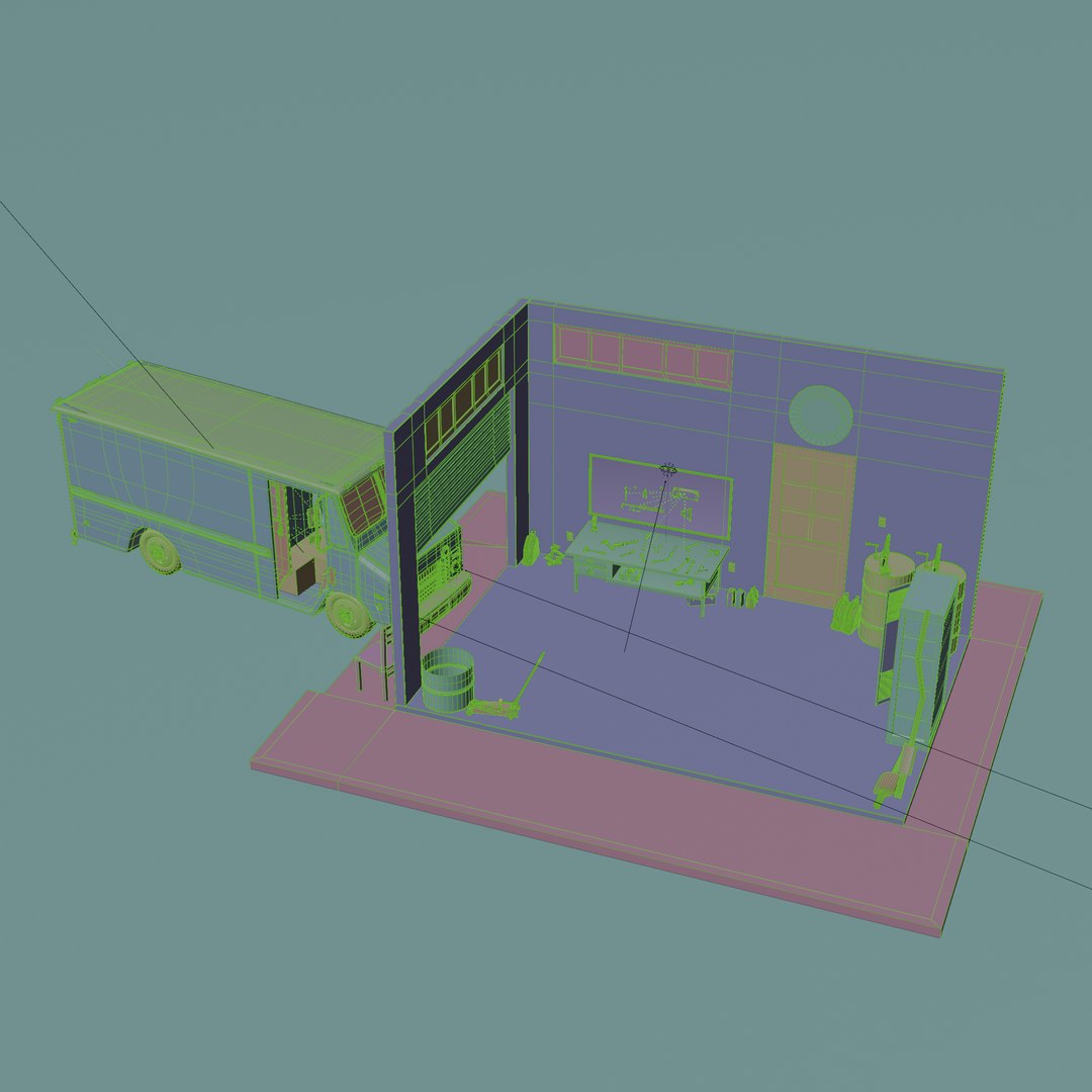 Garage With Vane Model - TurboSquid 2247100