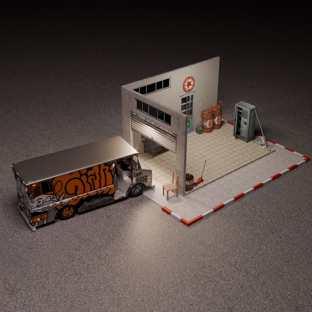 Garage With Vane Model - TurboSquid 2247100