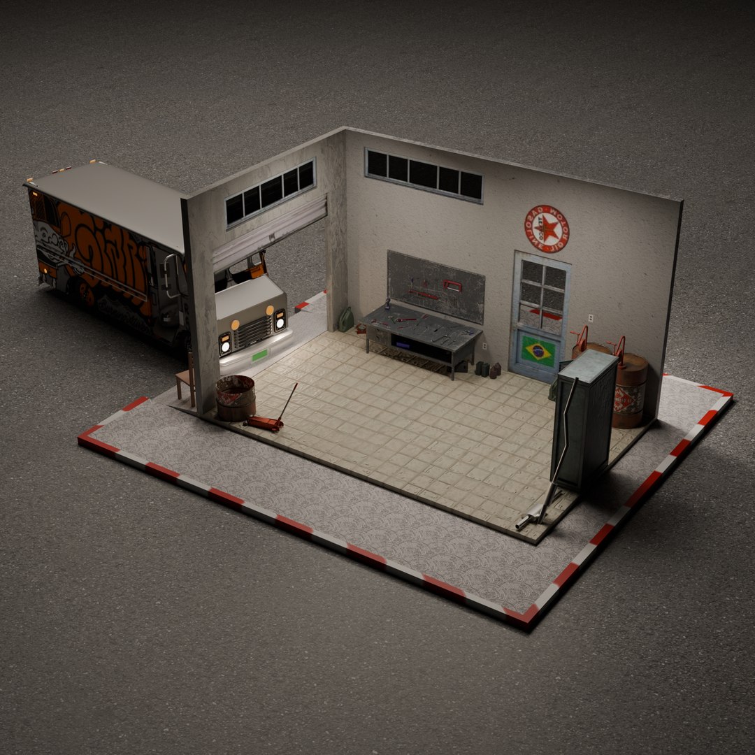 Garage With Vane Model - TurboSquid 2247100