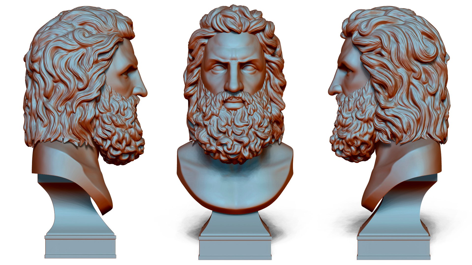 Bust God Zeus 3D Model - TurboSquid 1496722