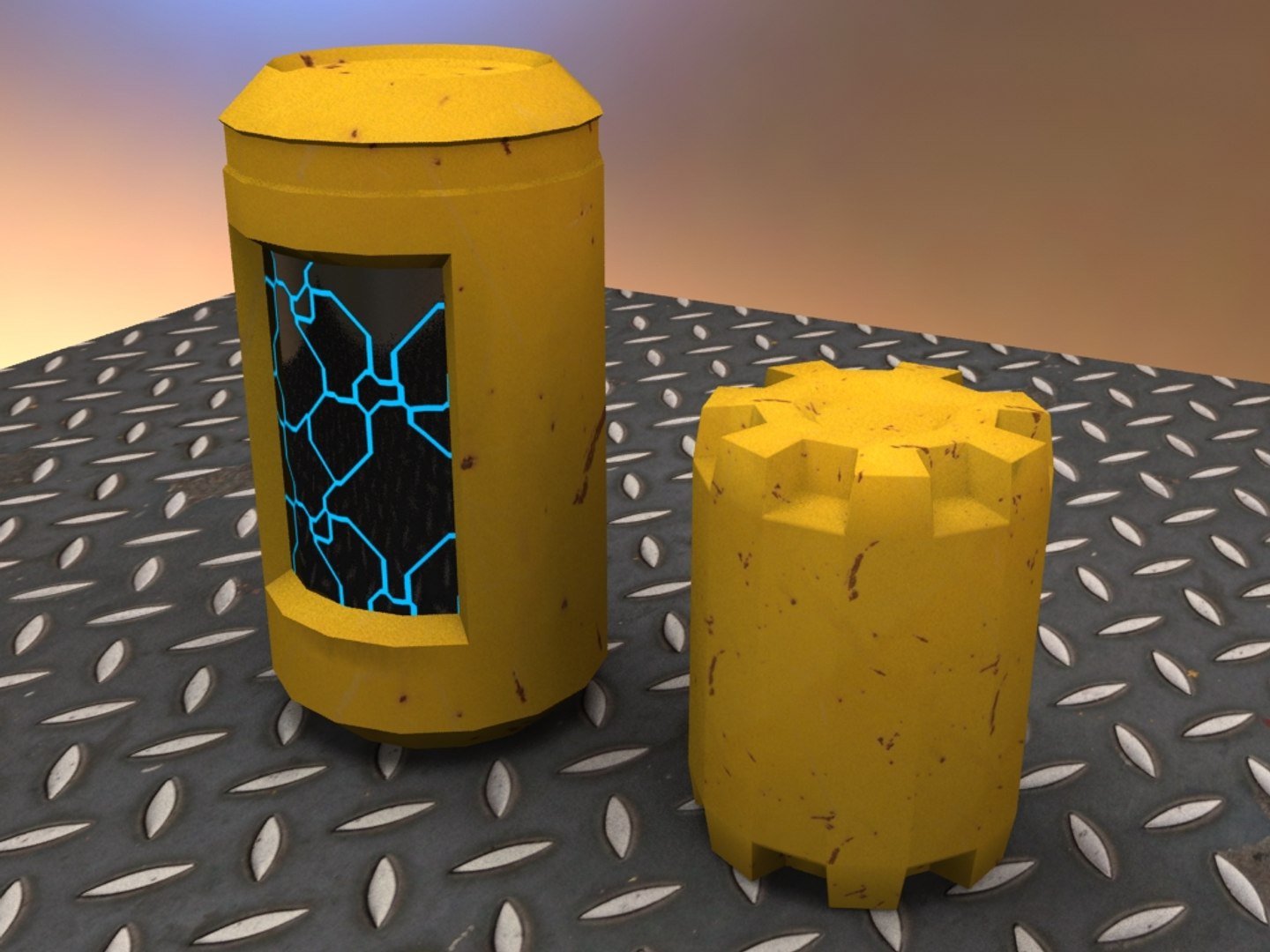 Small Containers Sci-fi Space 3d Model