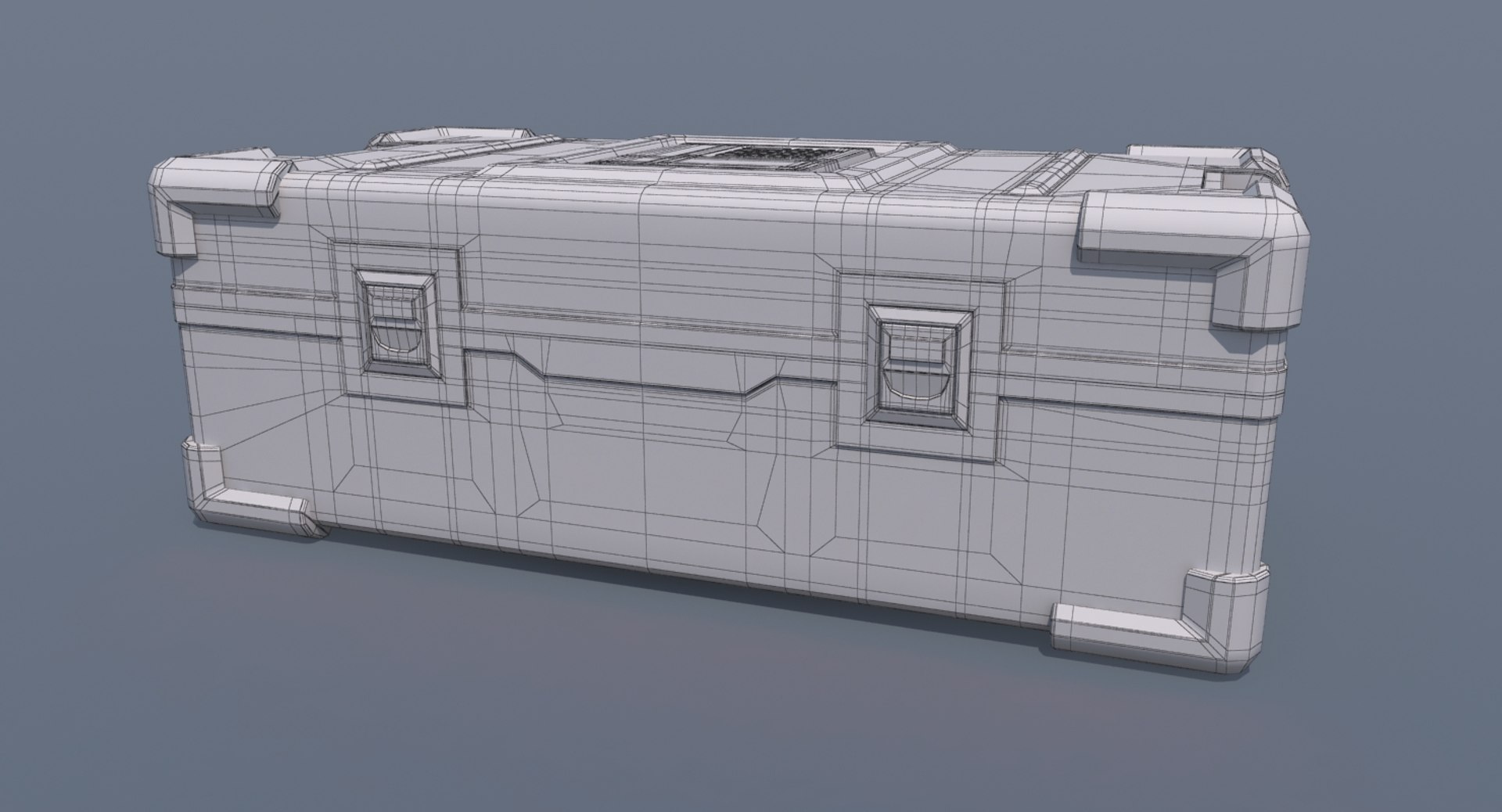 sci-fi military crate container obj