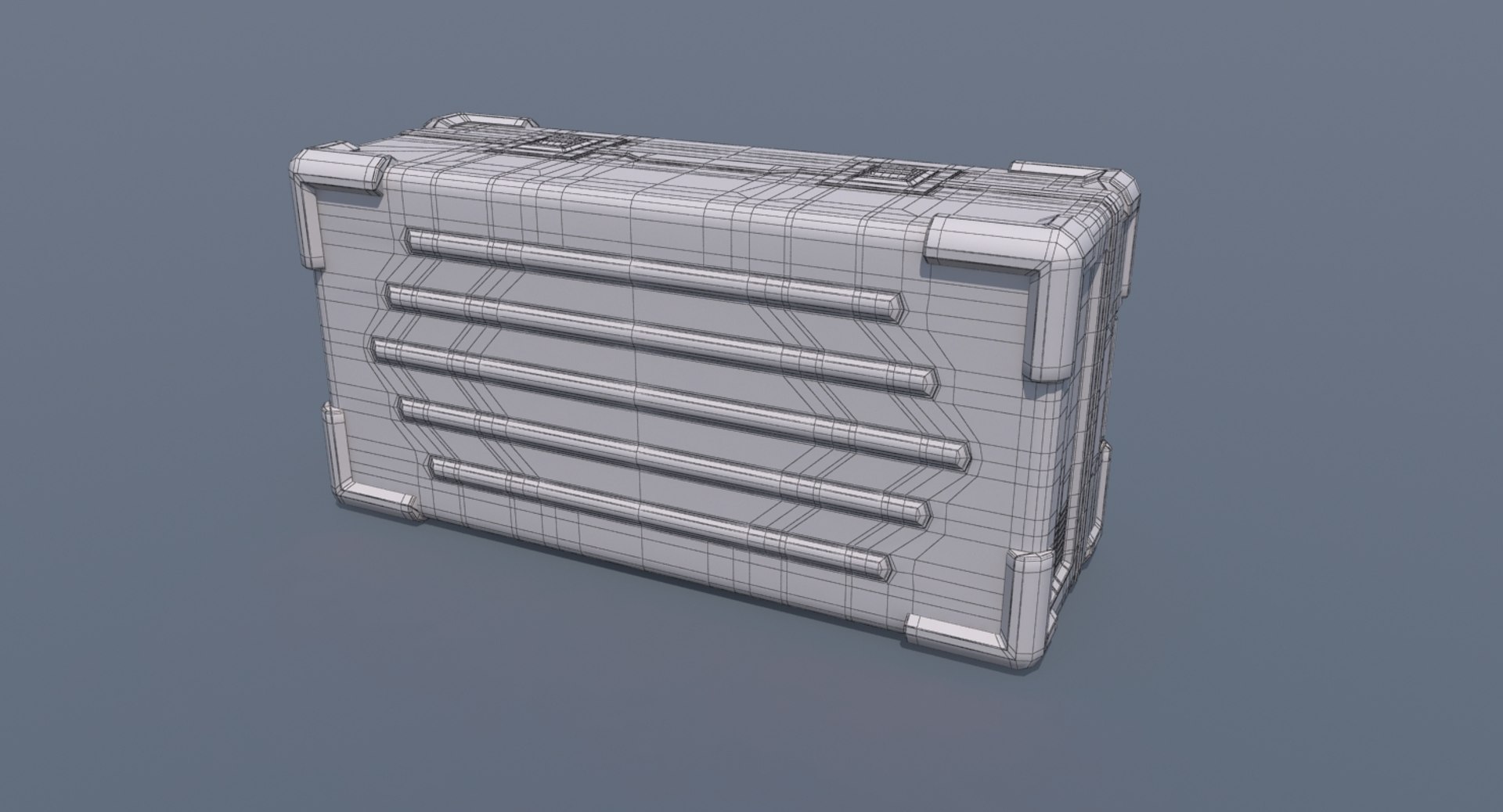 sci-fi military crate container obj