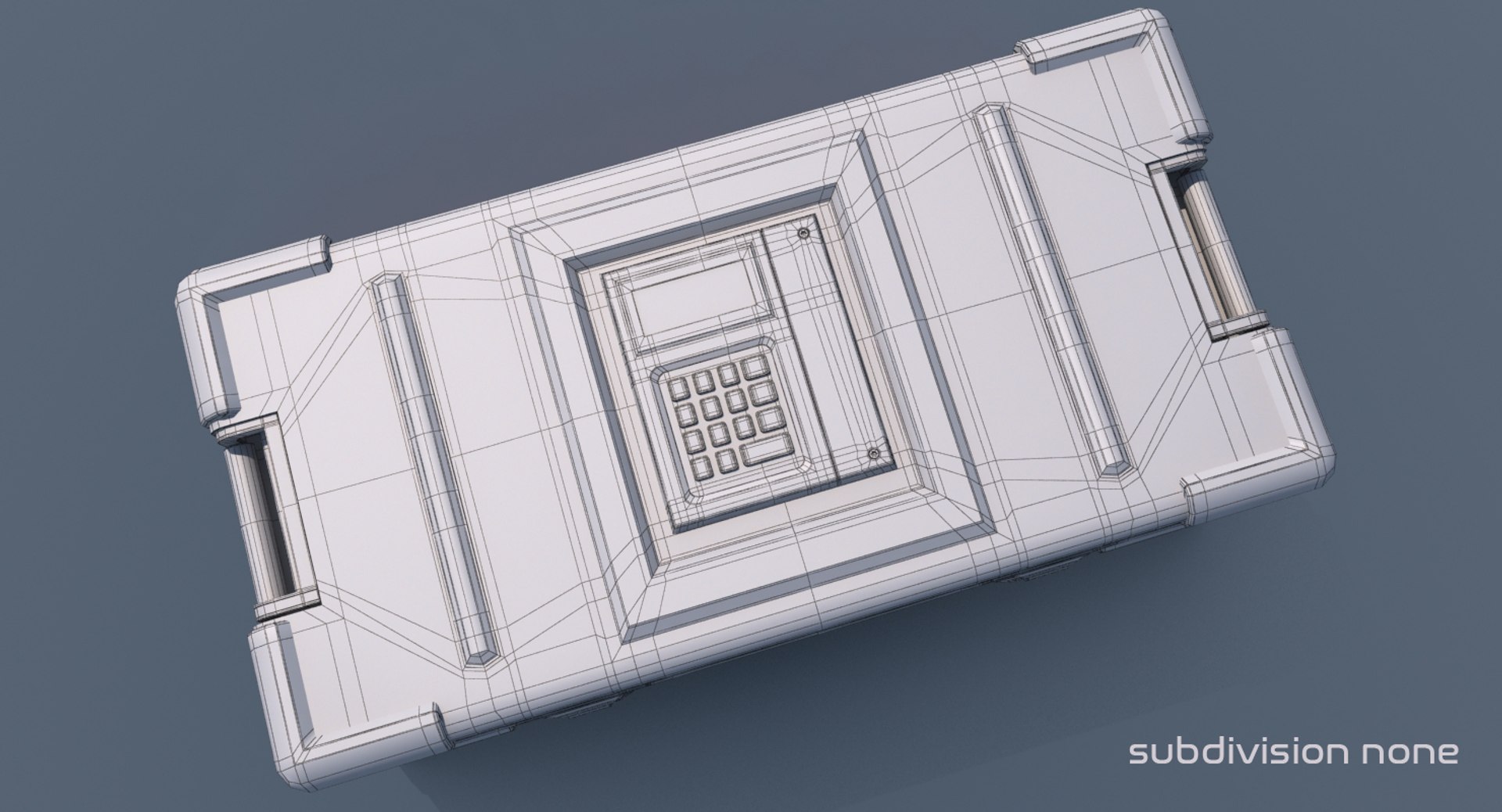 sci-fi military crate container obj