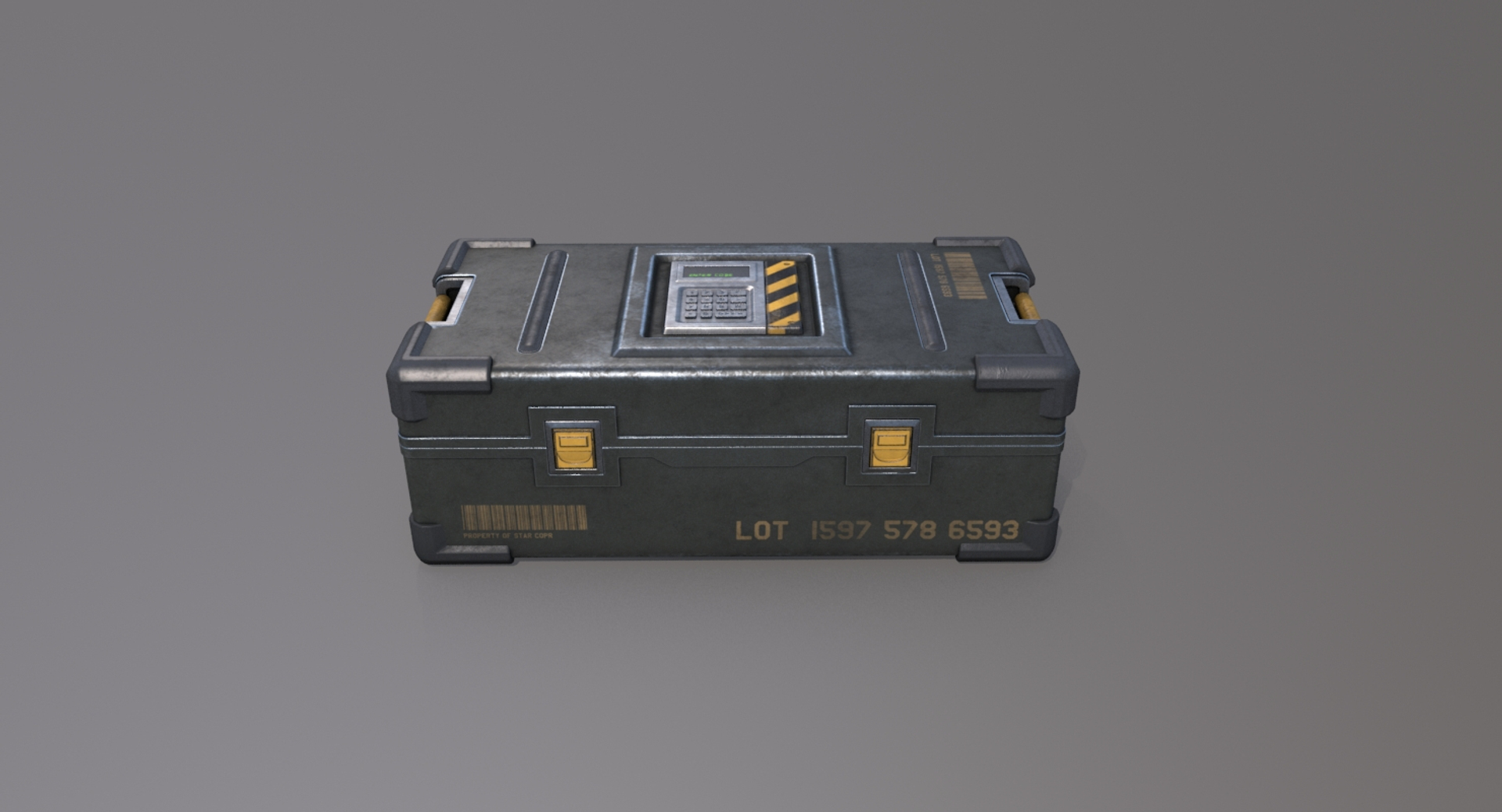 sci-fi military crate container obj
