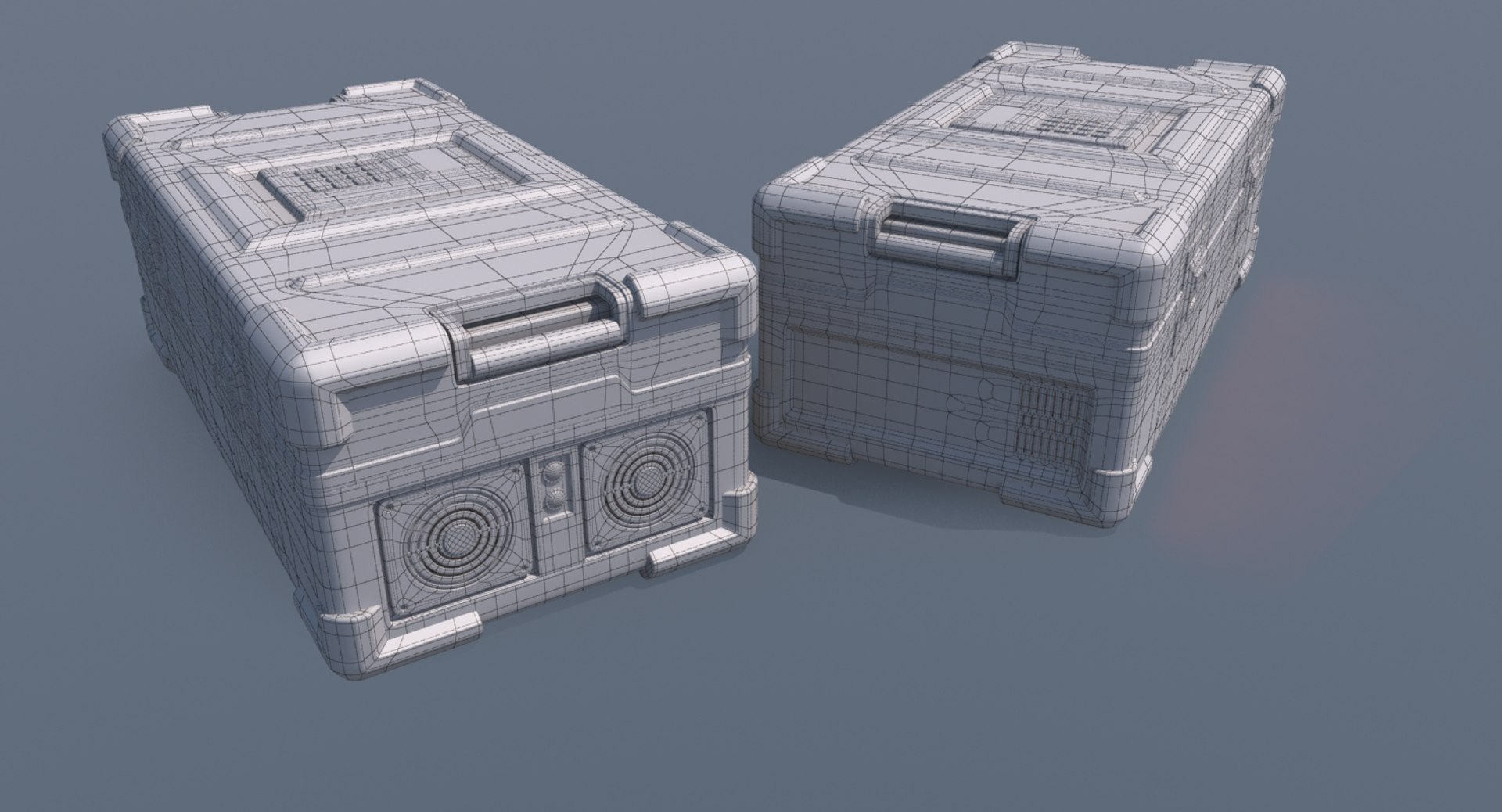 sci-fi military crate container obj