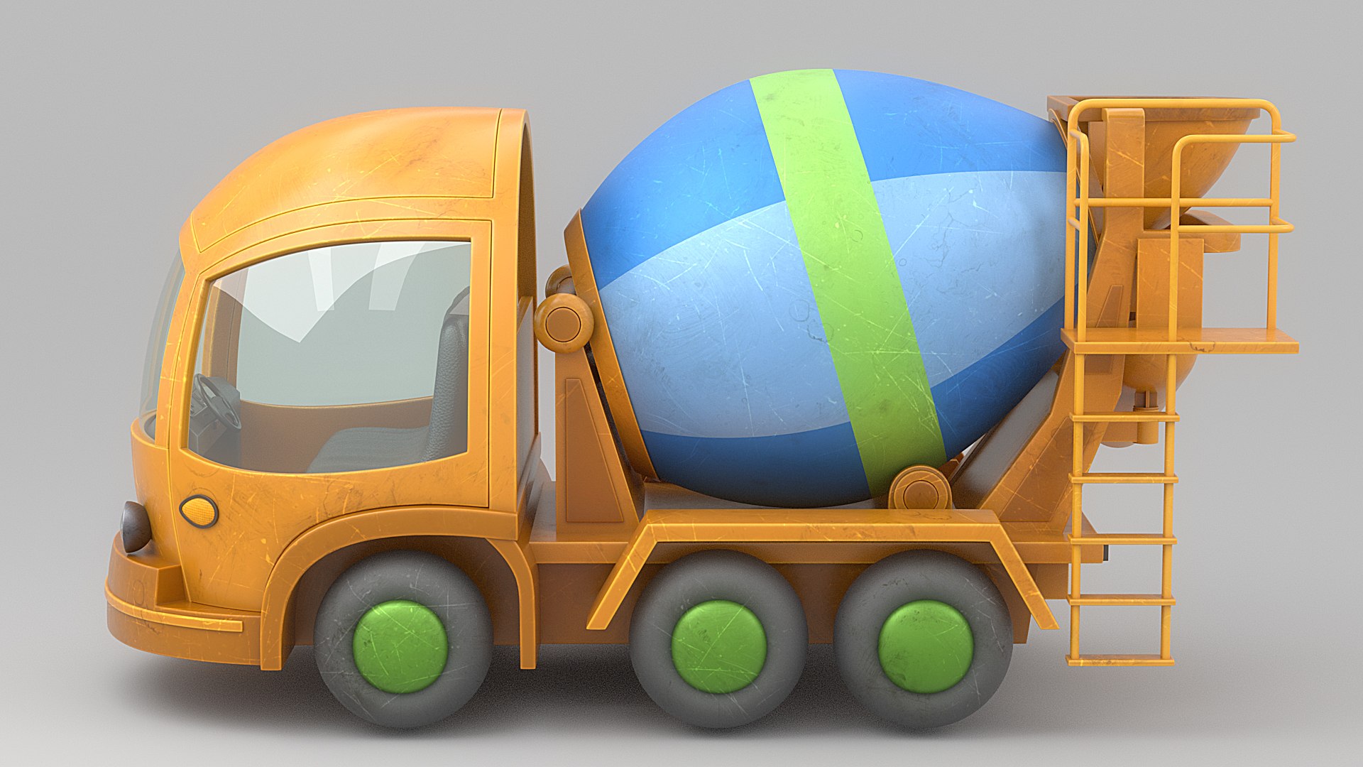 Cartoon Mixer Truck 3D model - TurboSquid 2010411