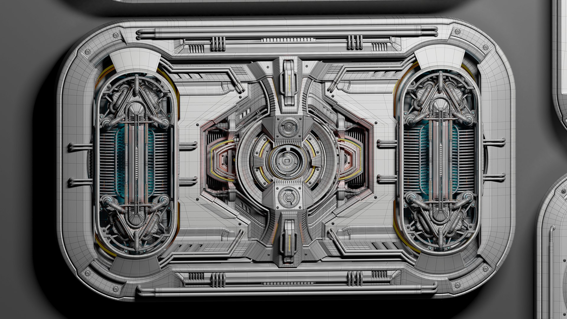 3D Sci-Fi Kitbash - Futuristic Panel 3 - Mega Element - TurboSquid 1982951