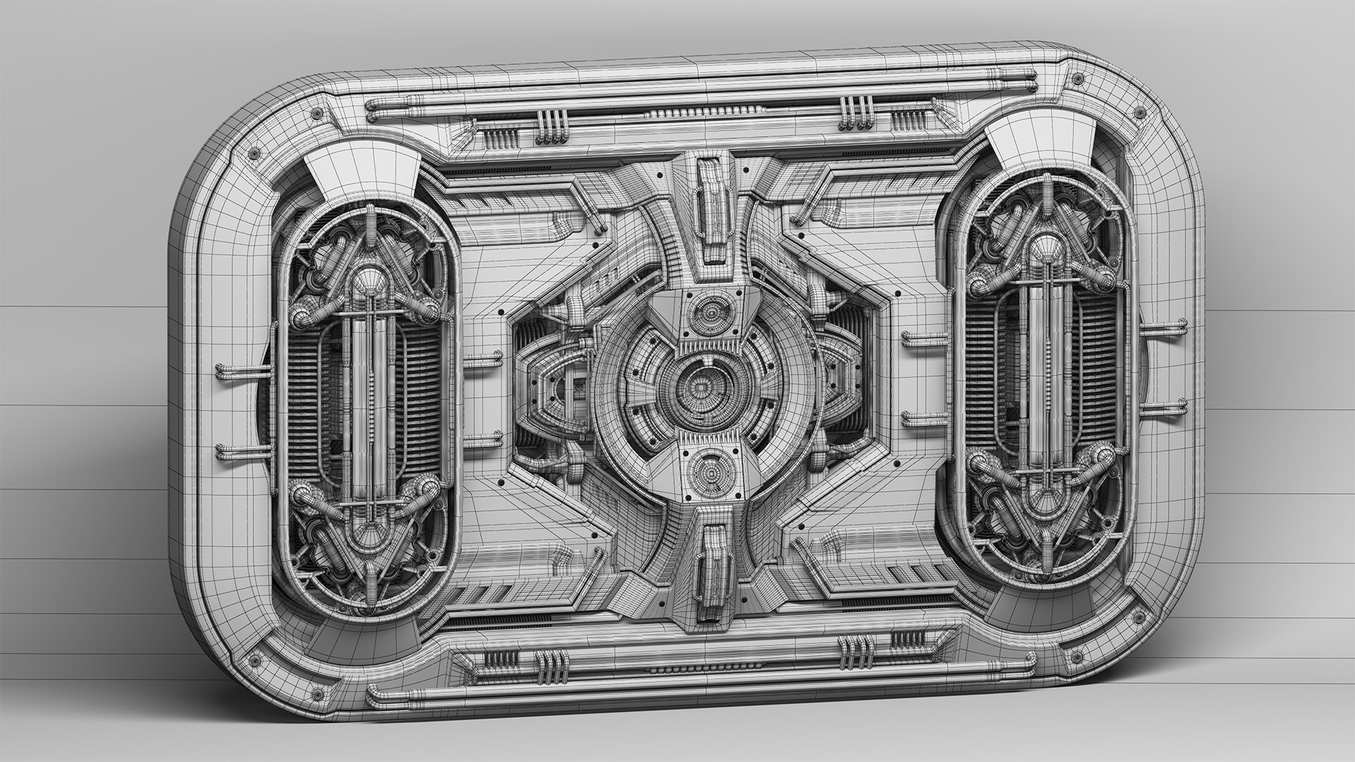 3D Sci-Fi Kitbash - Futuristic Panel 3 - Mega Element - TurboSquid 1982951