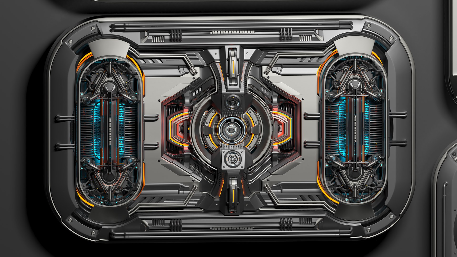 3D Sci-Fi Kitbash - Futuristic Panel 3 - Mega Element - TurboSquid 1982951