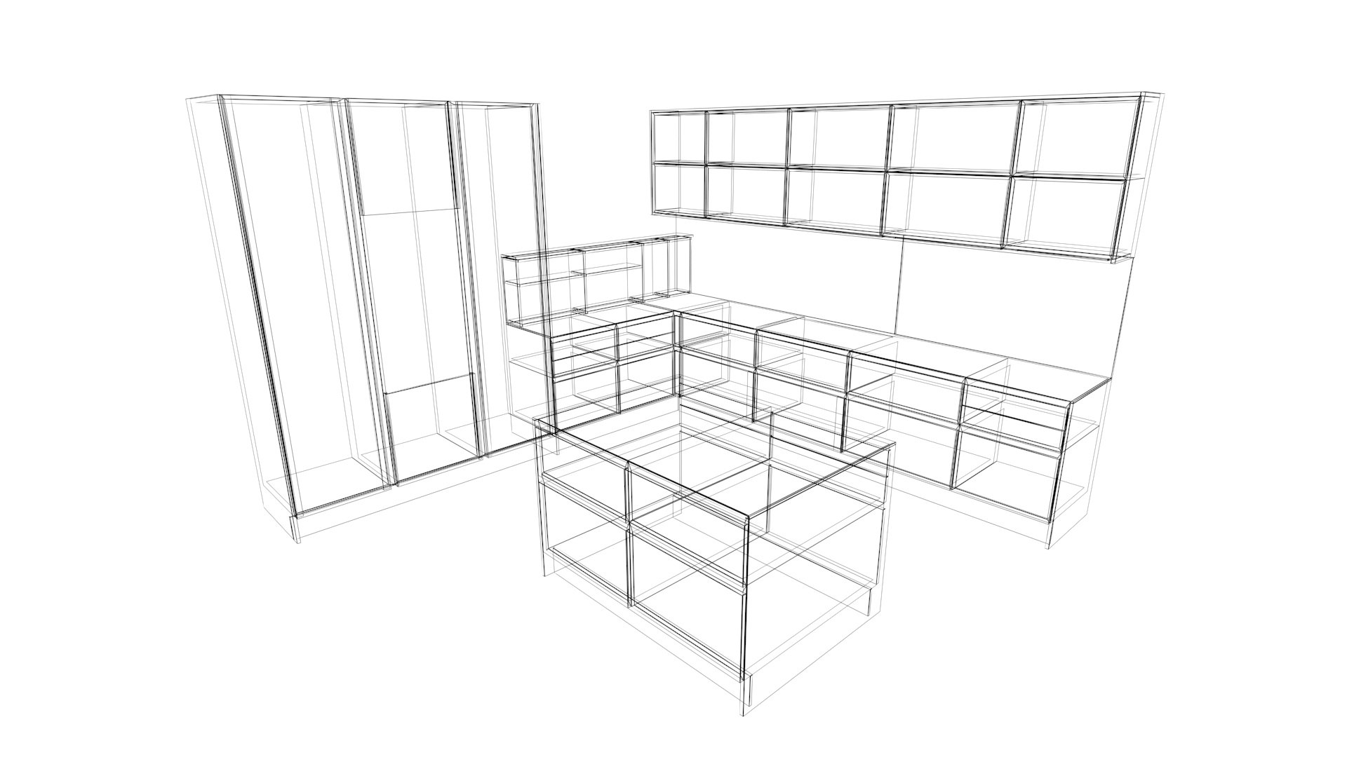 3D Model Collection Of 5 Kitchens - TurboSquid 2207675