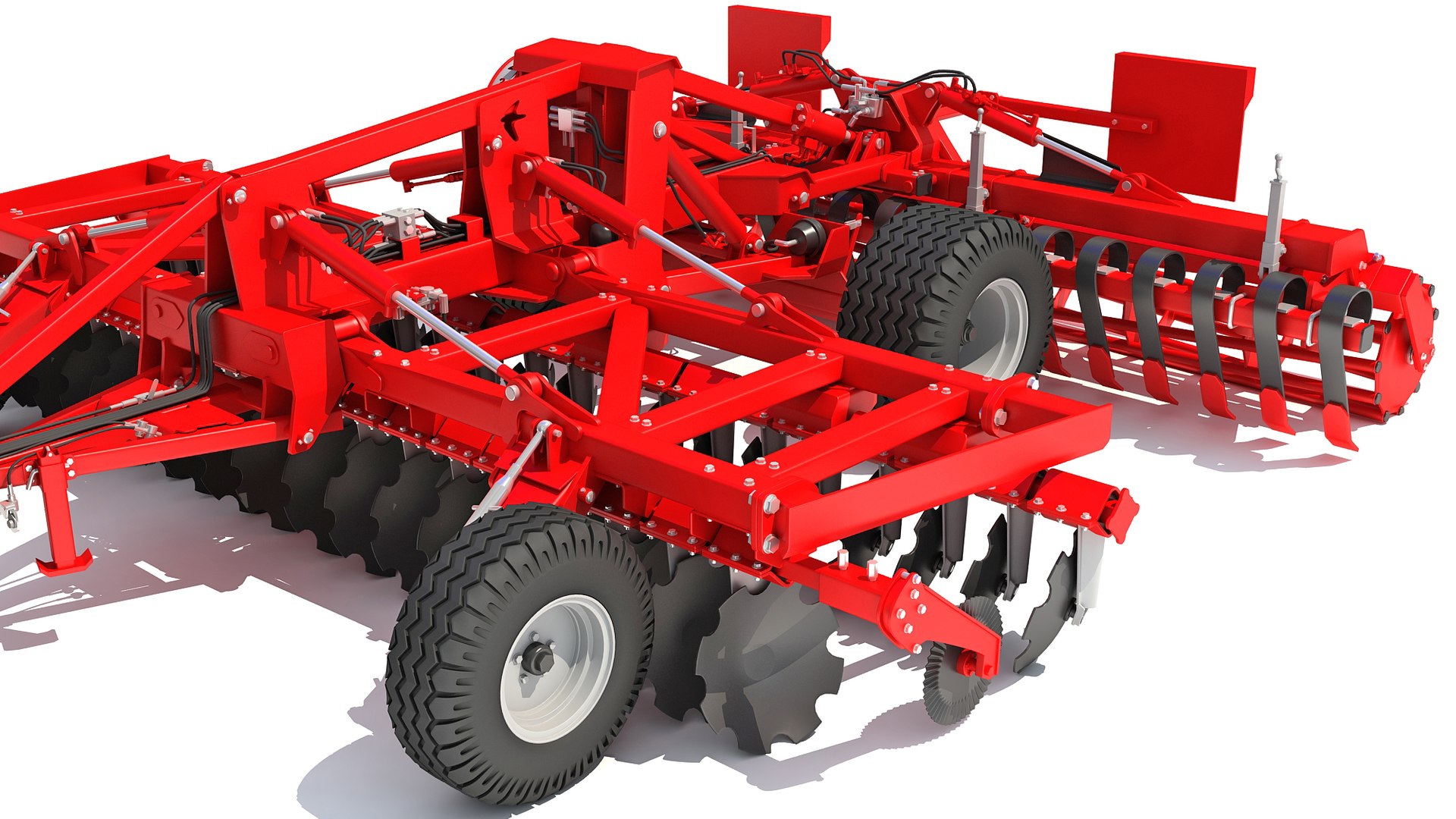 3D Tractor Trailed Disc Harrow Model - TurboSquid 1703125