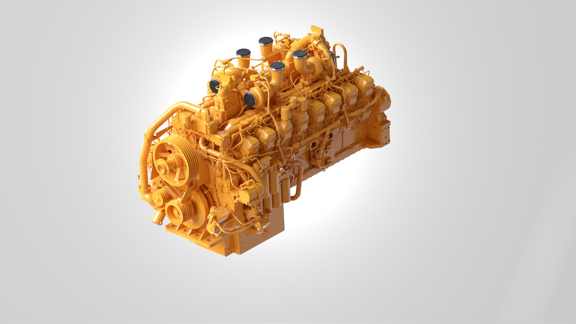 3516B Industrial Diesel Engine 3D Model - TurboSquid 2195673