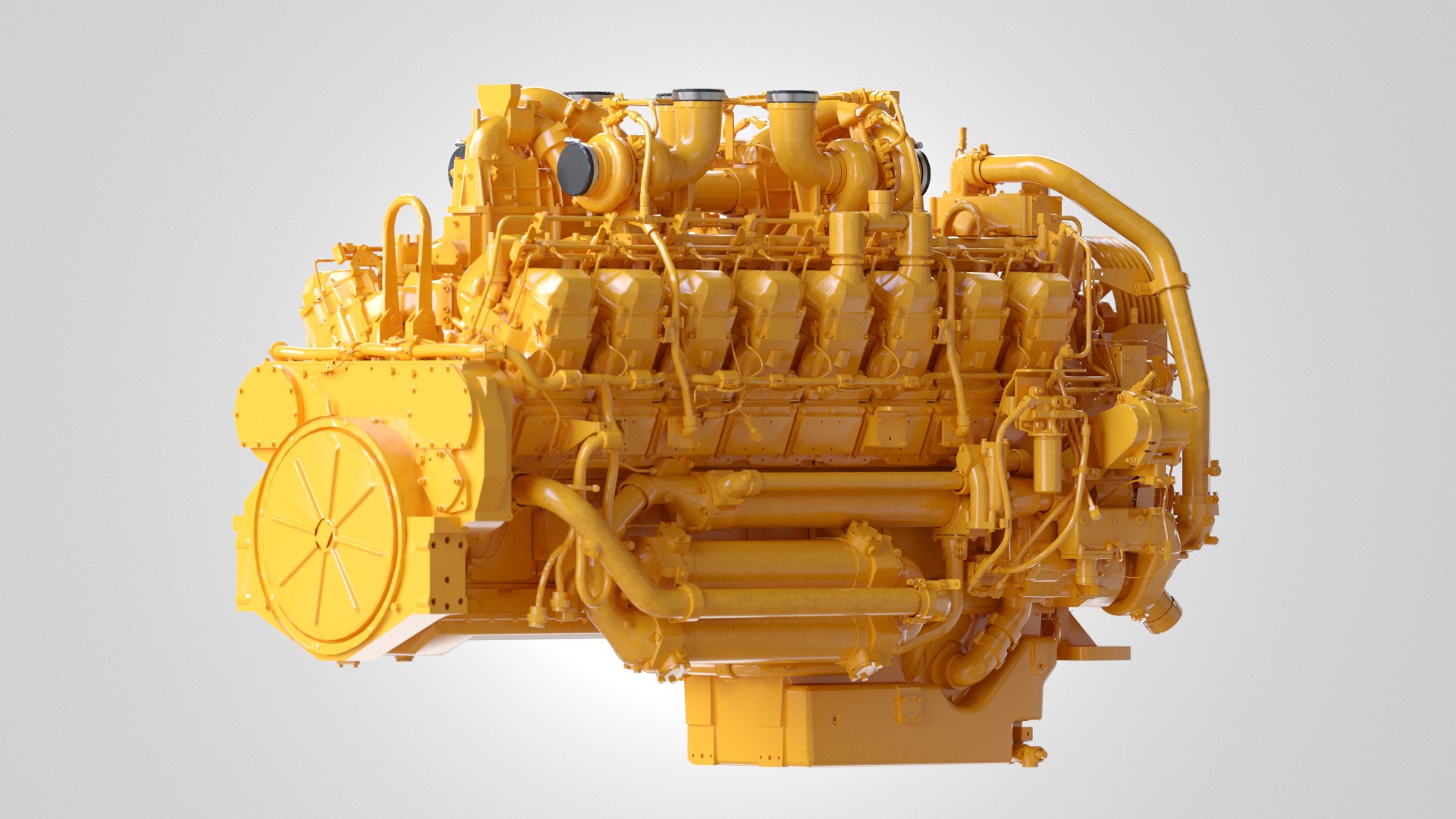 3516B Industrial Diesel Engine 3D Model - TurboSquid 2195673