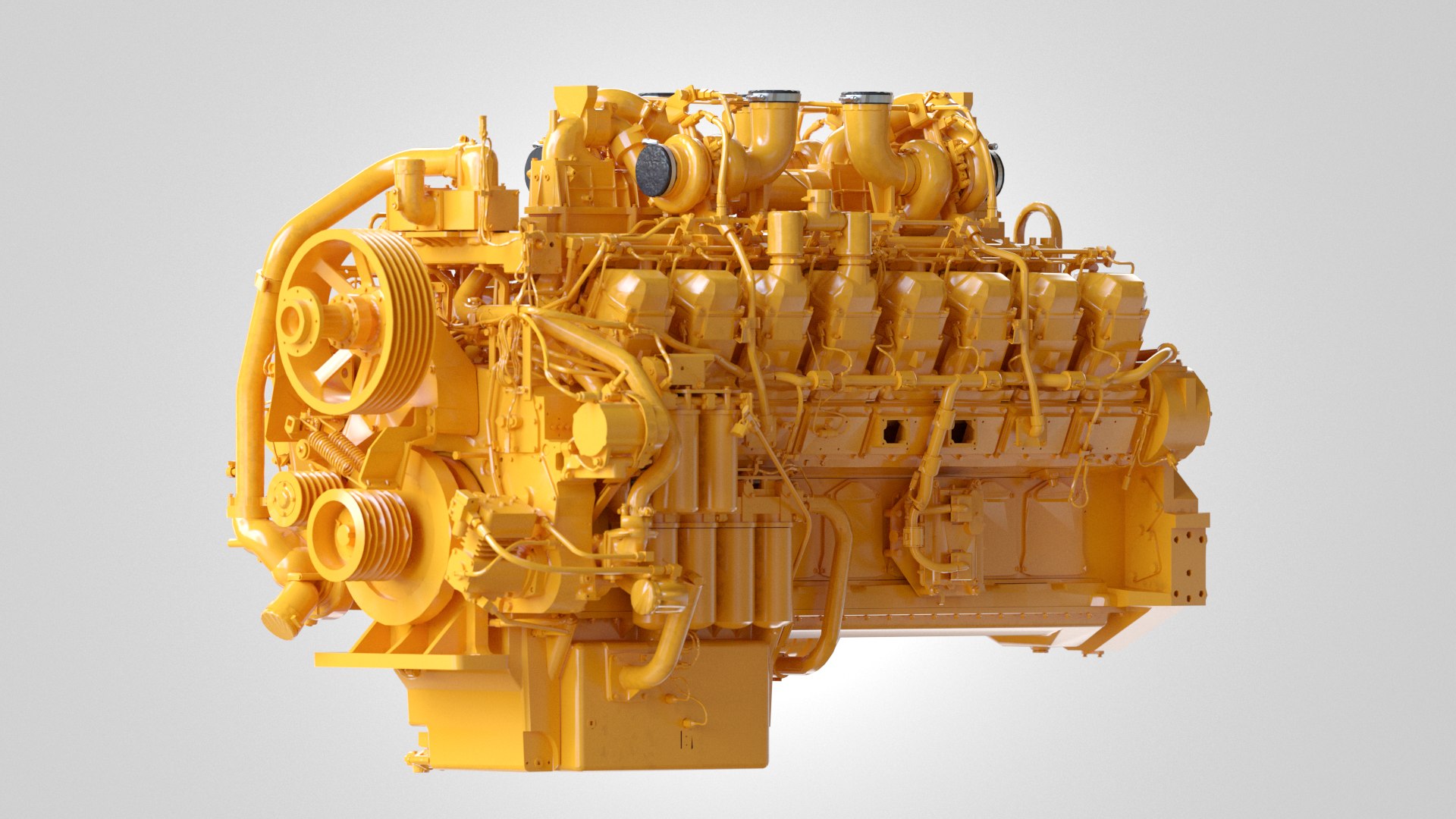 3516B Industrial Diesel Engine 3D Model - TurboSquid 2195673