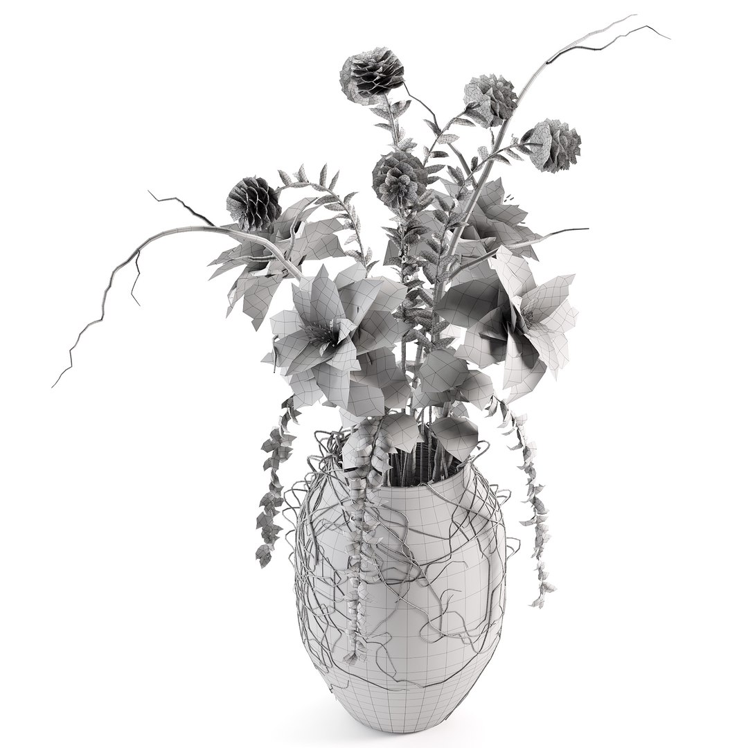 3D Model Intricate 3D Model Of The Gloom Flower Pot - TurboSquid 2168391