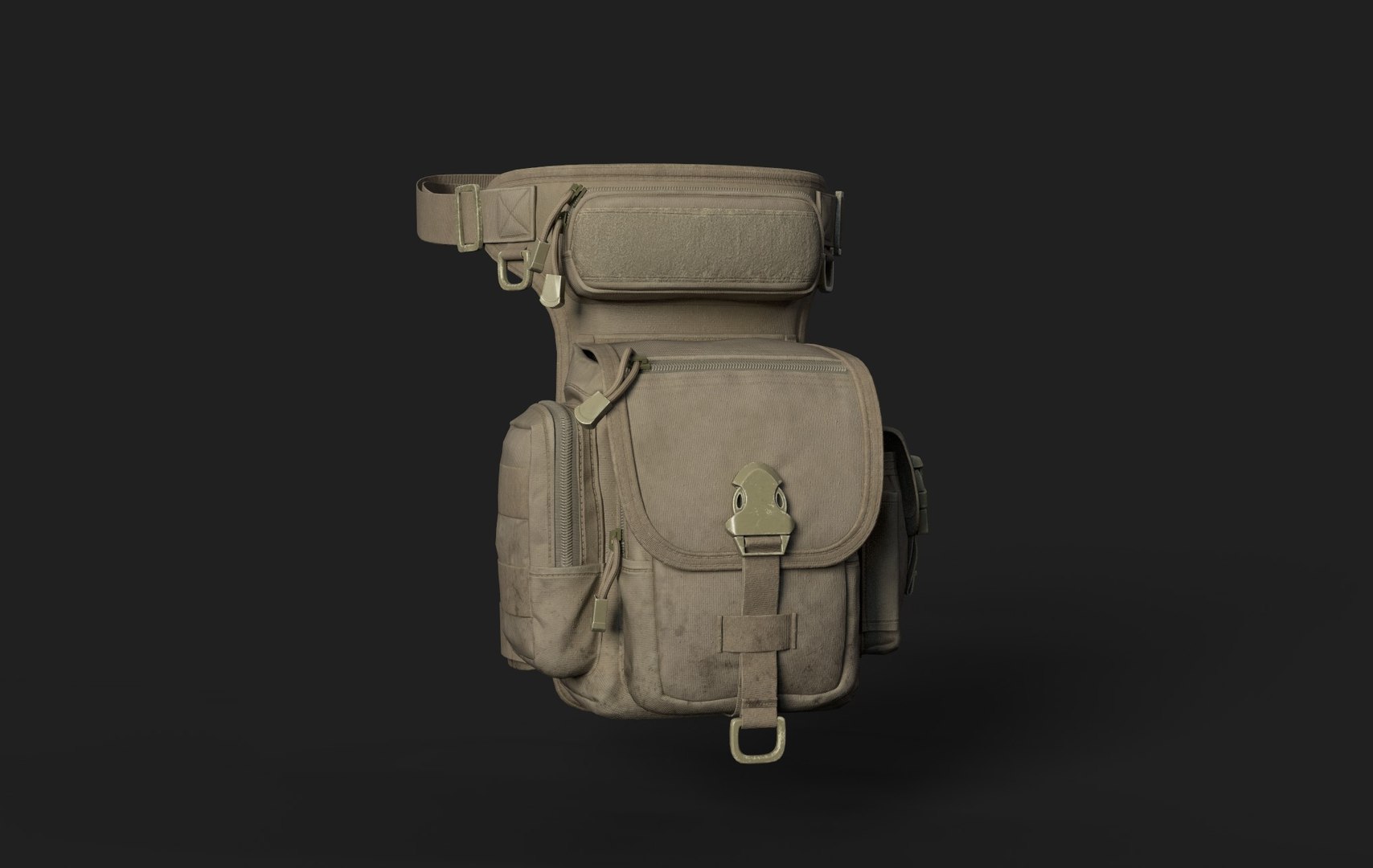 3D Realistic Waist Bag Model - TurboSquid 1622150
