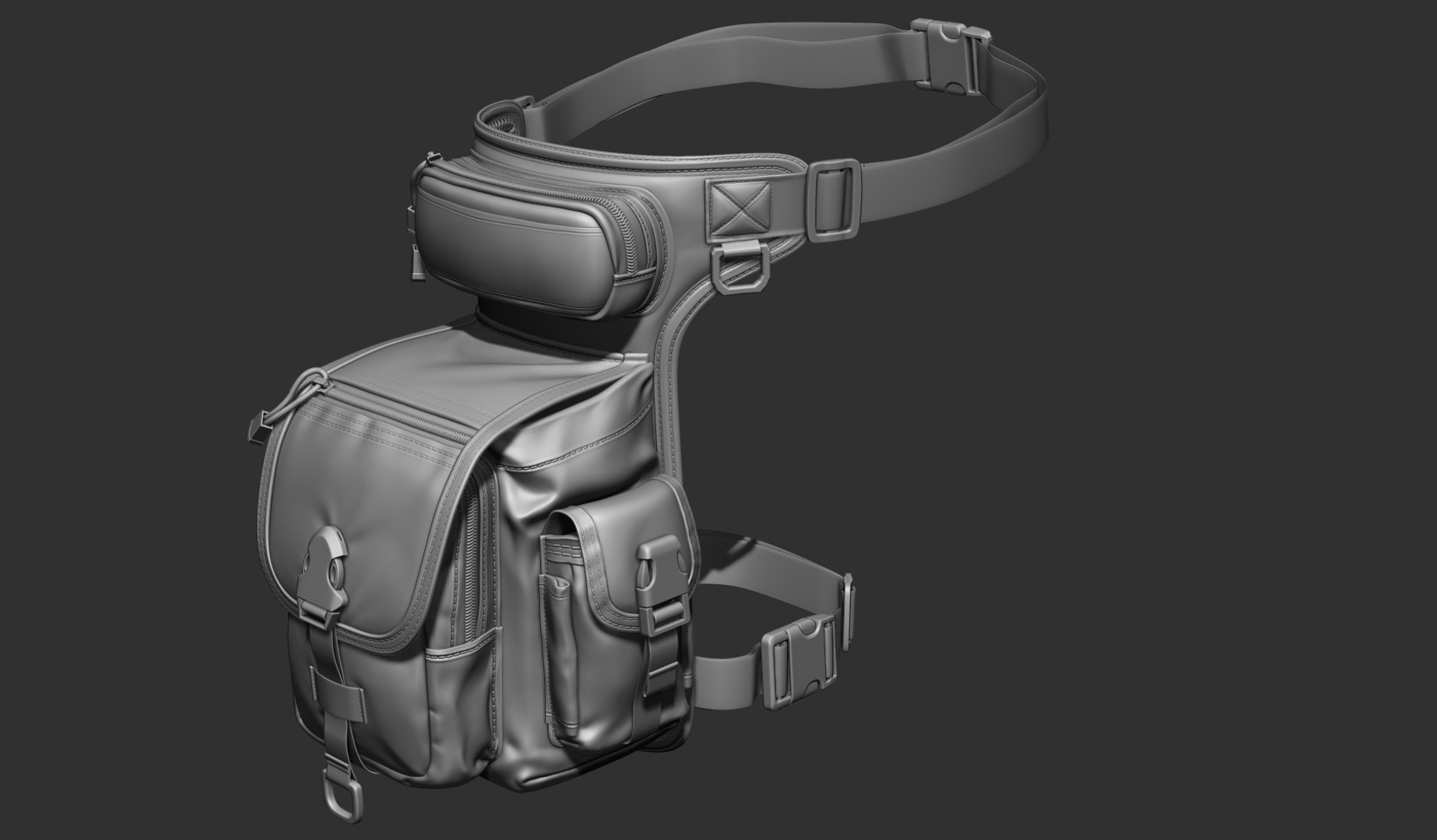 3D Realistic Waist Bag Model - TurboSquid 1622150