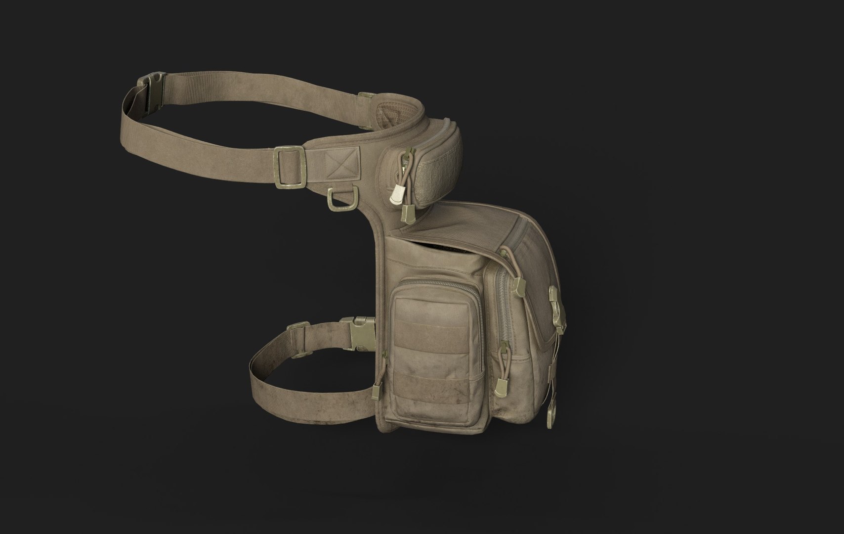 3D Realistic Waist Bag Model - TurboSquid 1622150