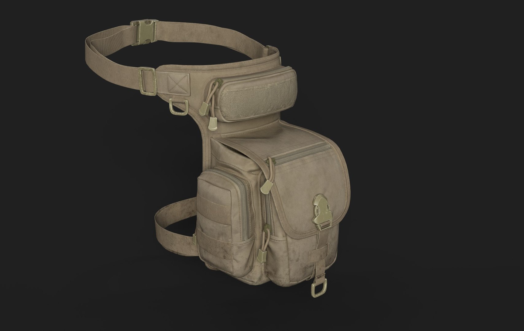 3D Realistic Waist Bag Model - TurboSquid 1622150