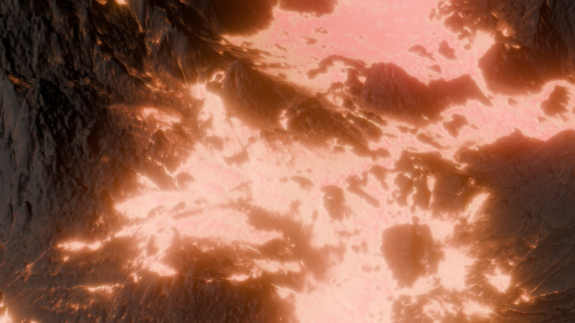 16k Lava Mountain Field Seamless Height Map And 3D Terrain 3D Model ...