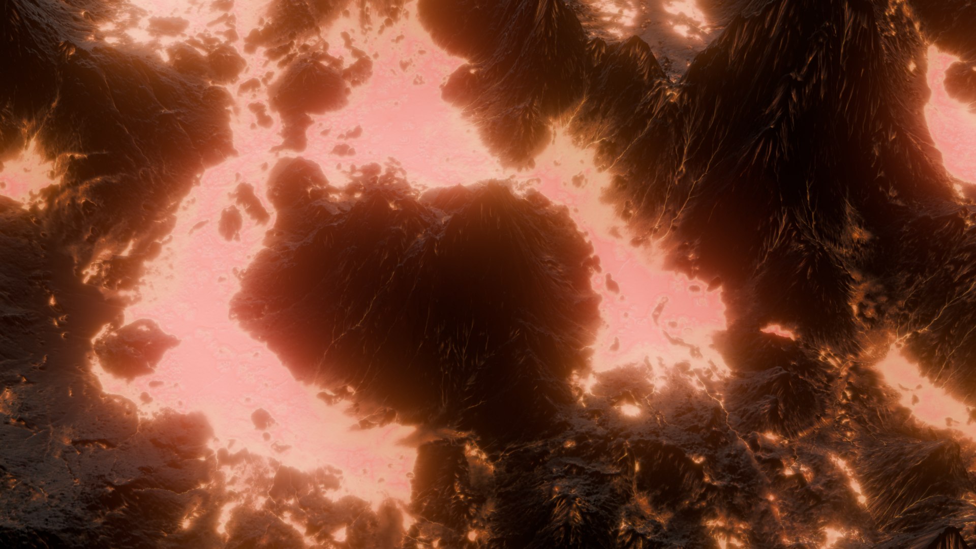 16k Lava Mountain Field Seamless Height Map And 3D Terrain 3D Model ...