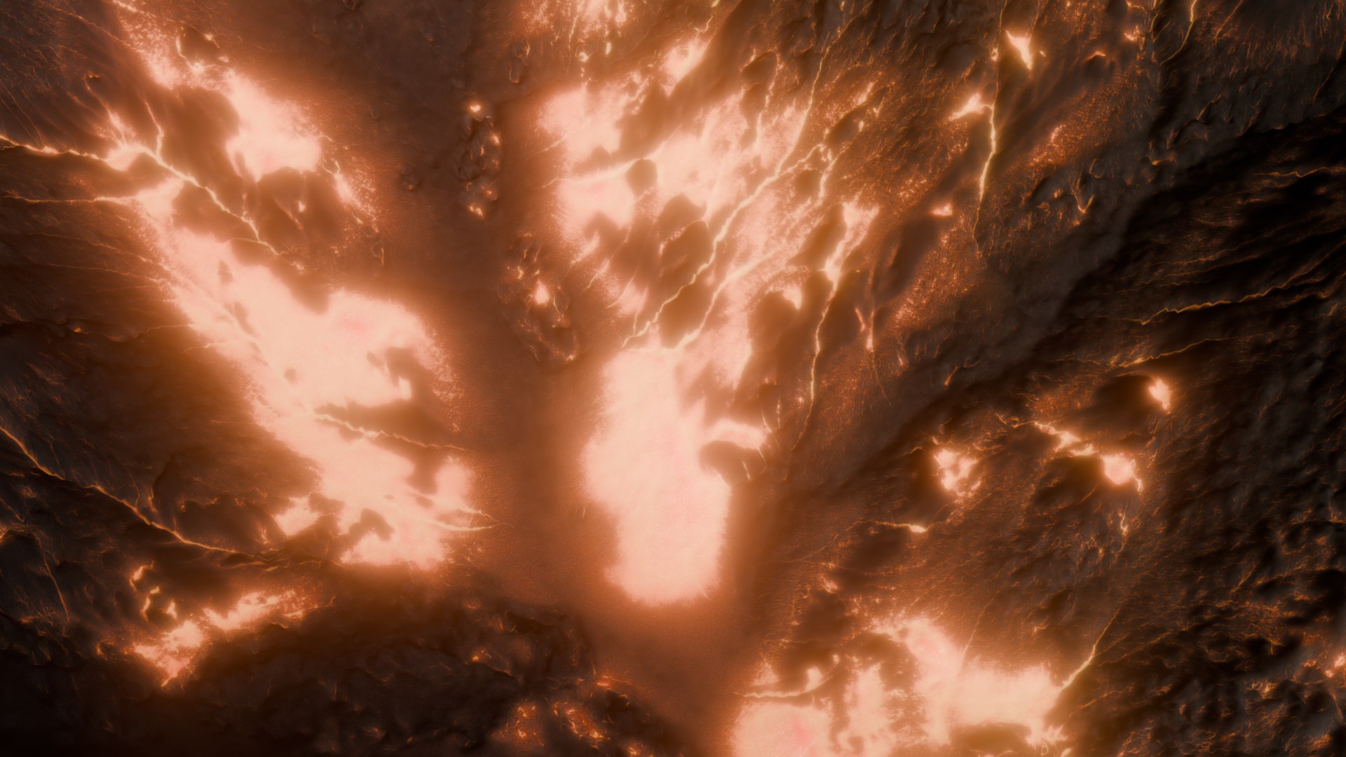 16k Lava Mountain Field Seamless Height Map And 3D Terrain 3D Model ...