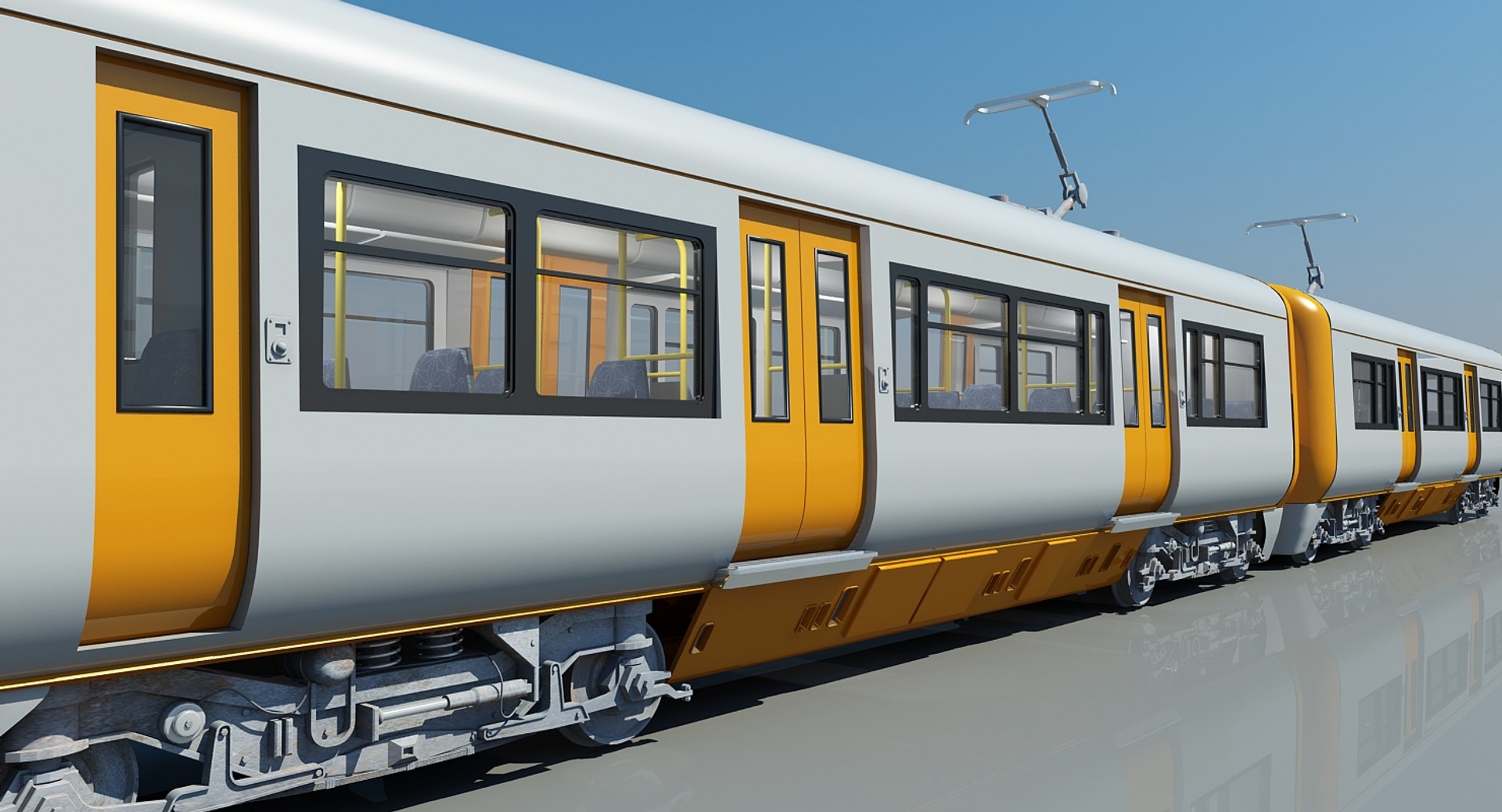 3d Passenger Train Model