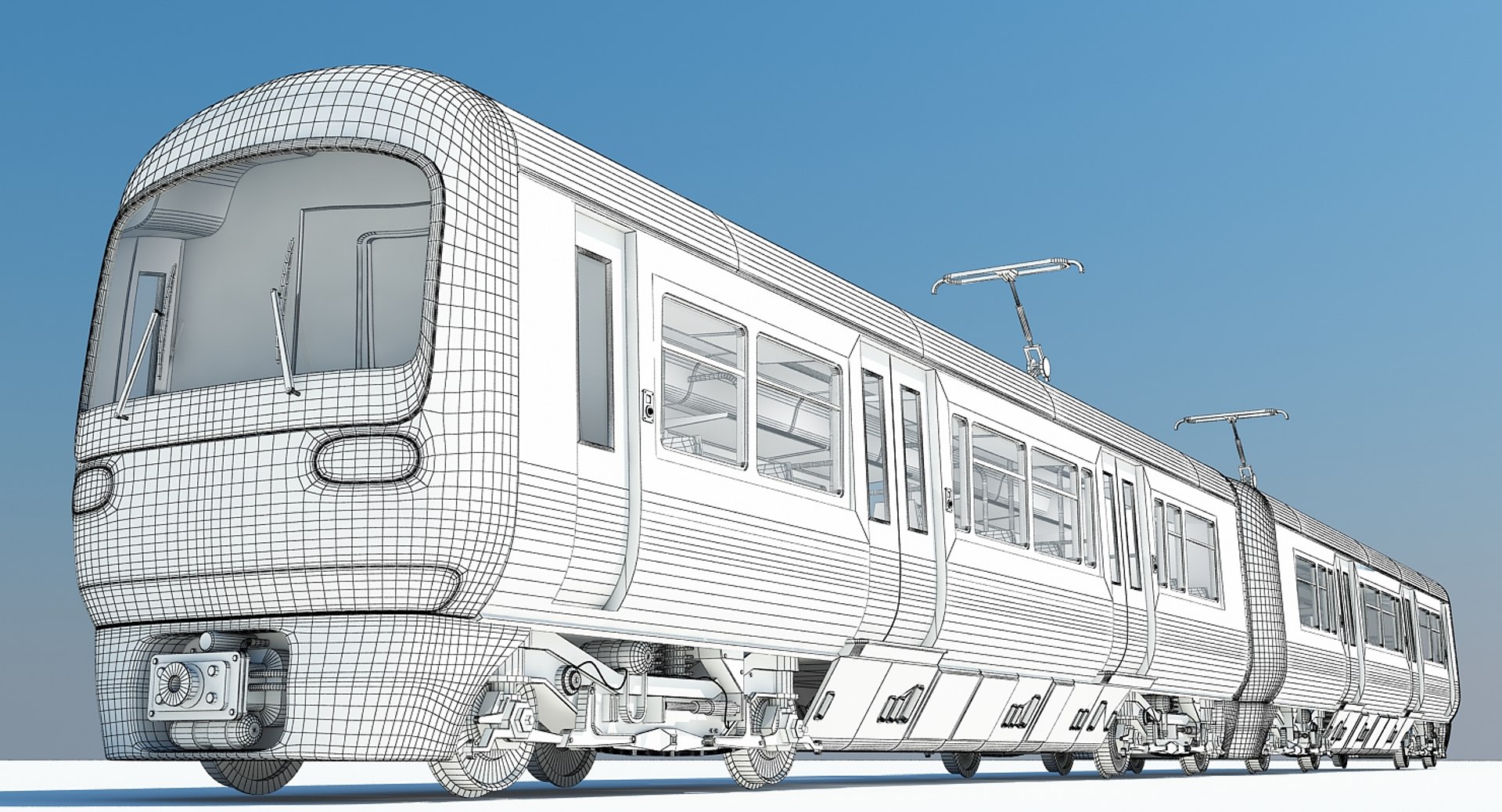 3d Passenger Train Model