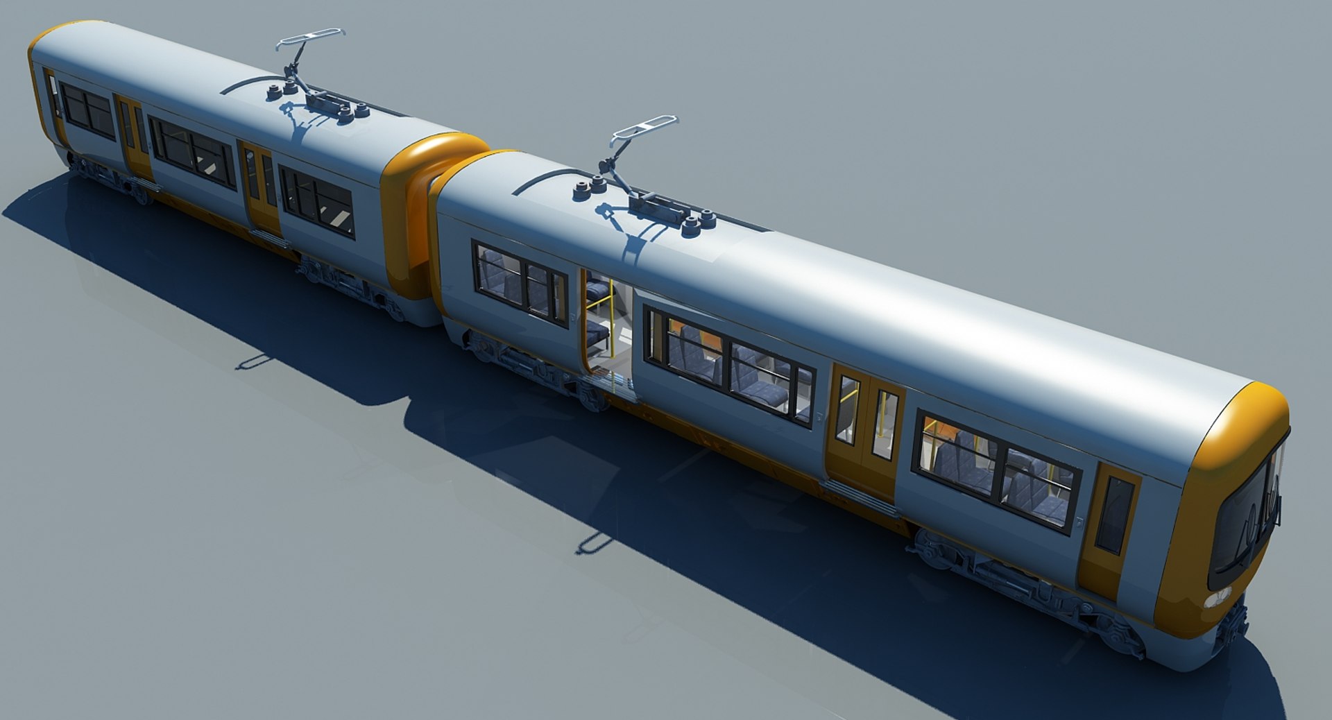 3d Passenger Train Model