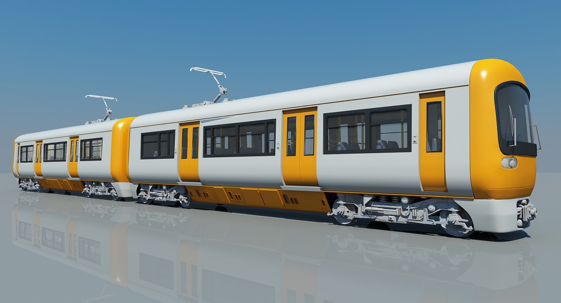 3d Passenger Train Model