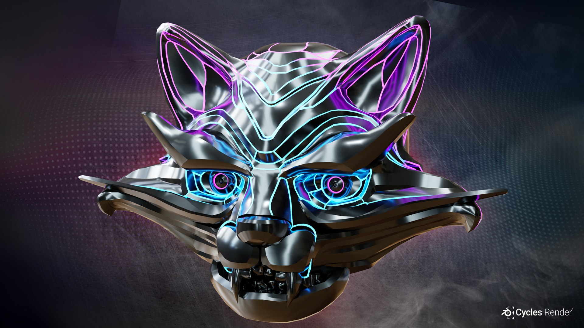 3D Cat Cyber Head - TurboSquid 2044117