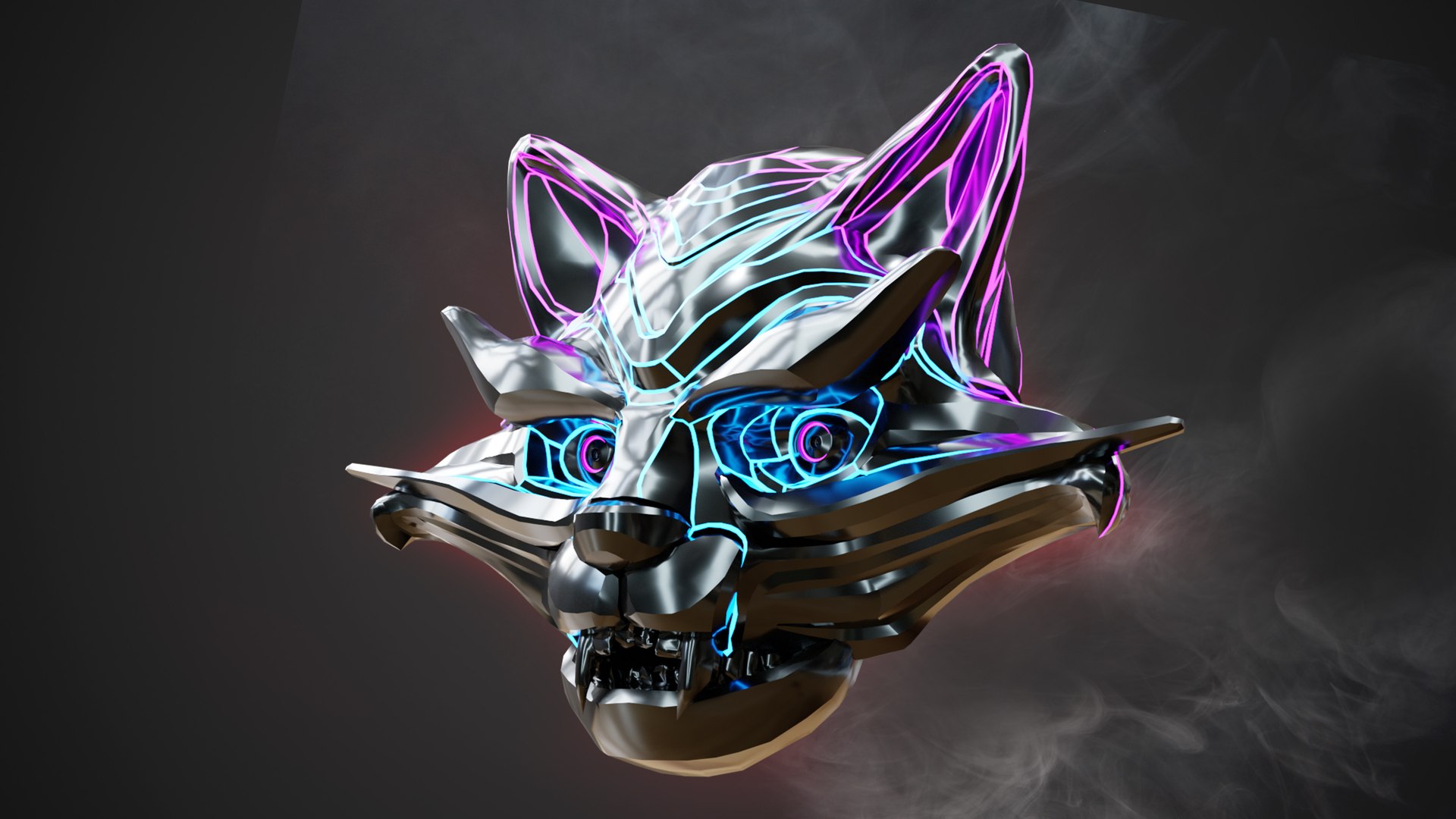 3D Cat Cyber Head - TurboSquid 2044117