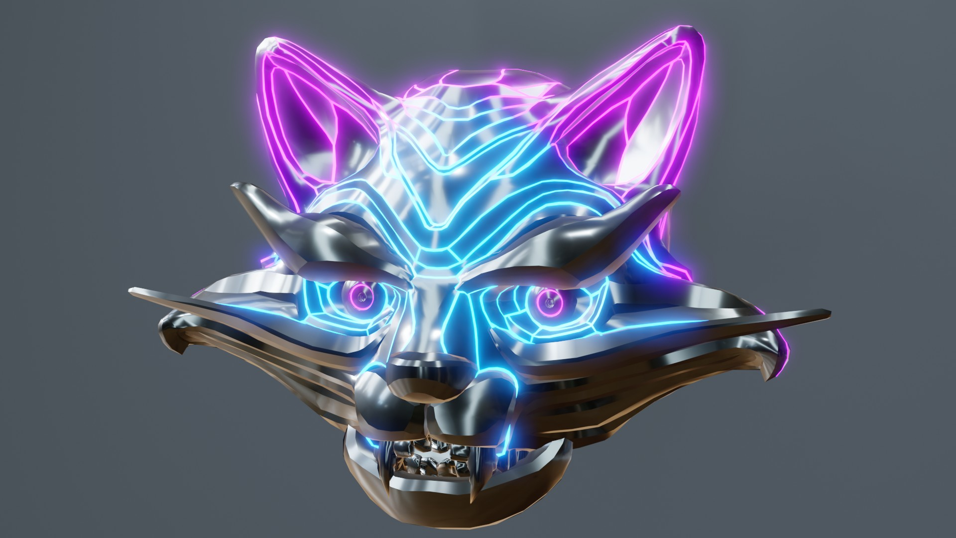 3D Cat Cyber Head - TurboSquid 2044117