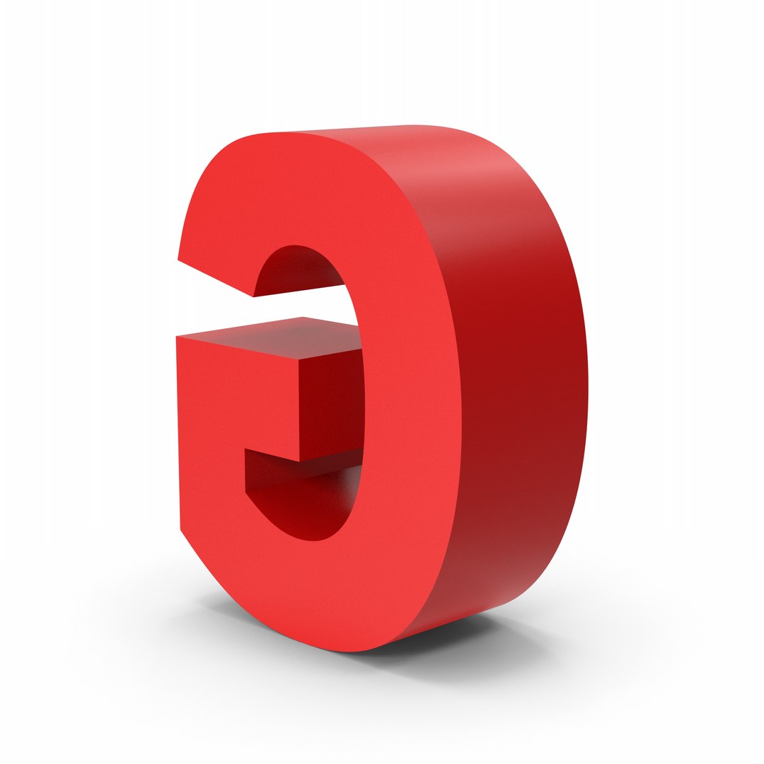 3D Red Letter G Model - TurboSquid 2272728